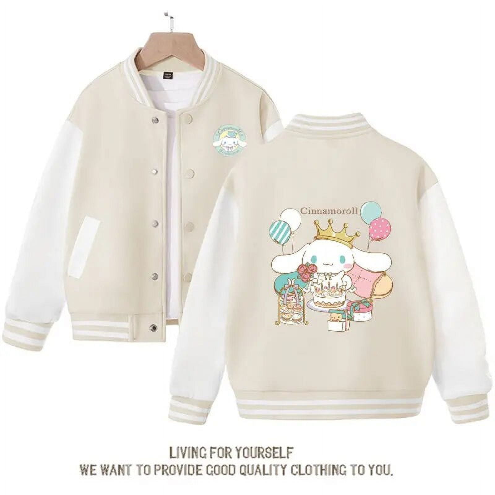 Sanrio Anime Cinnamoroll Baseball Uniform Jacket Kuromi Pochacco Spring ...