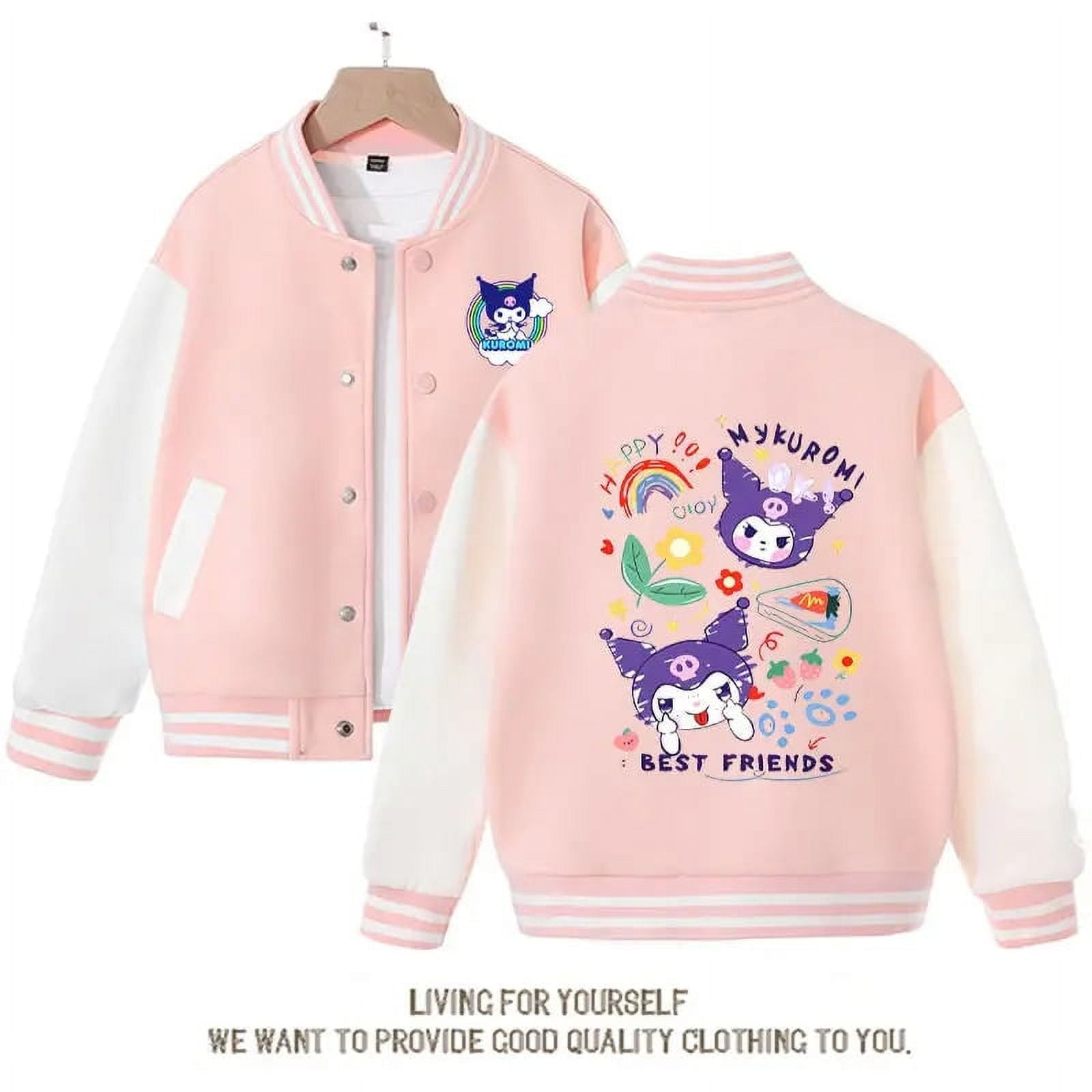 Sanrio Anime Cinnamoroll Children Baseball Uniform Jacket Kuromi ...