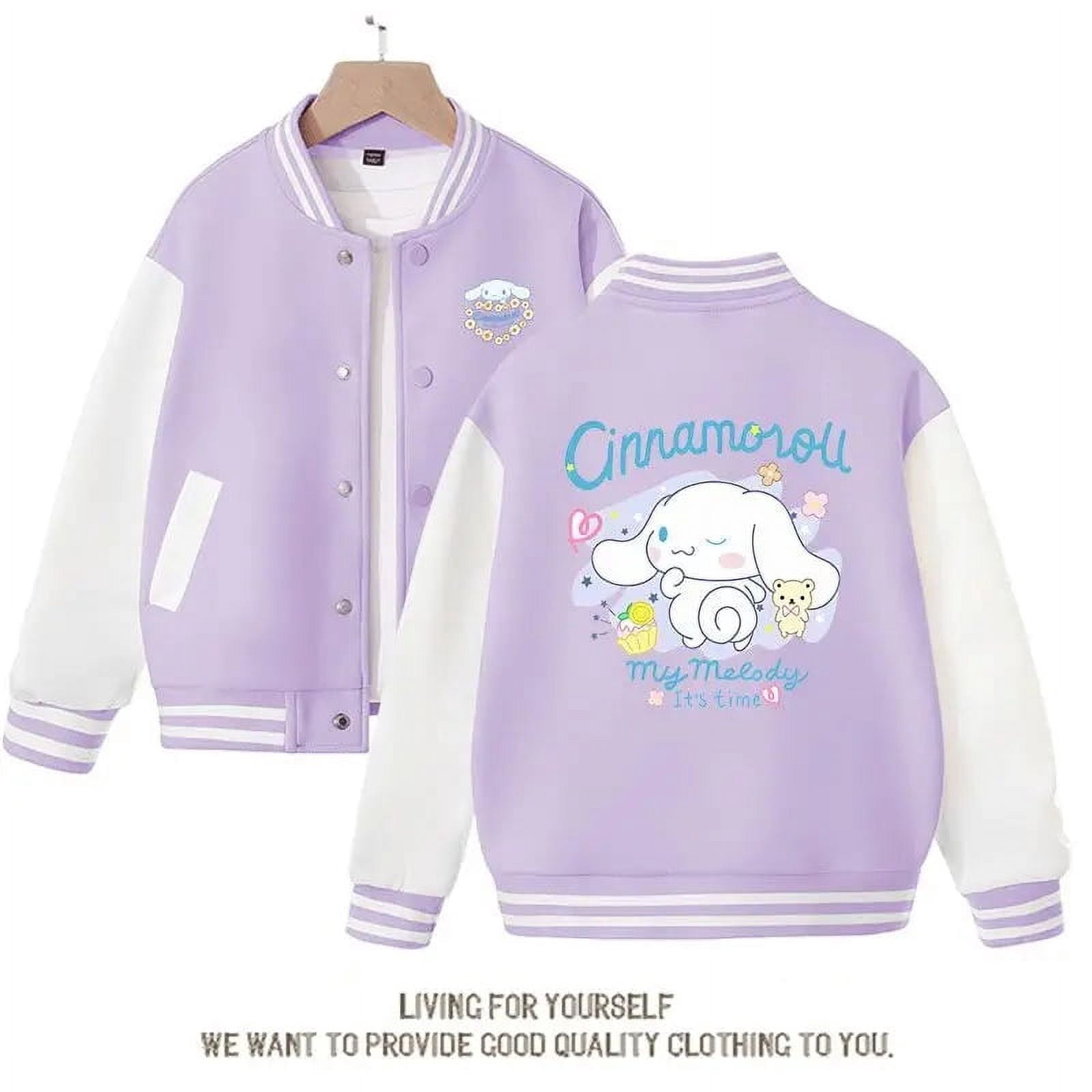 Sanrio Anime Cinnamoroll Children Baseball Uniform Jacket Kuromi ...