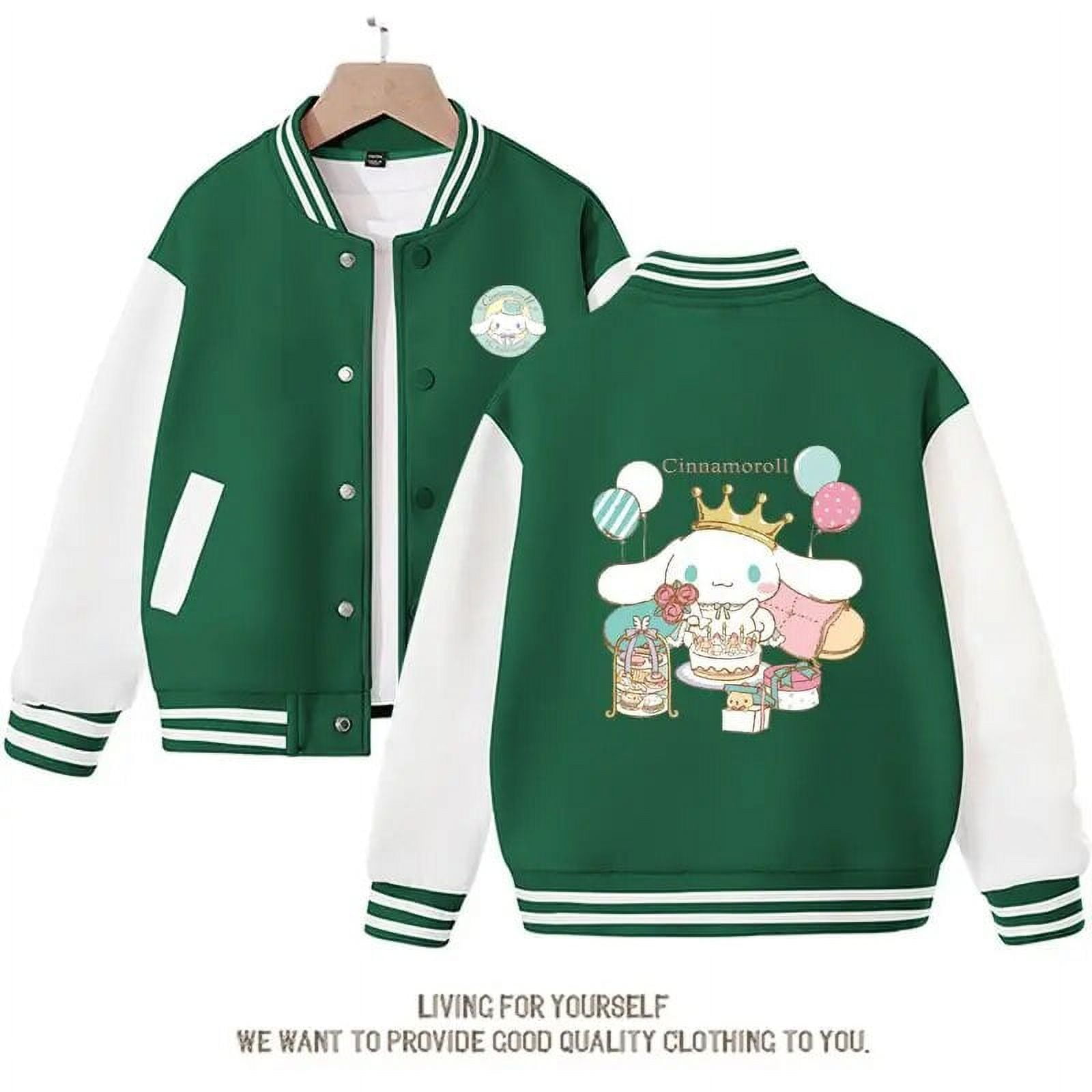 Sanrio Anime Cinnamoroll Children Baseball Uniform Jacket Kuromi ...