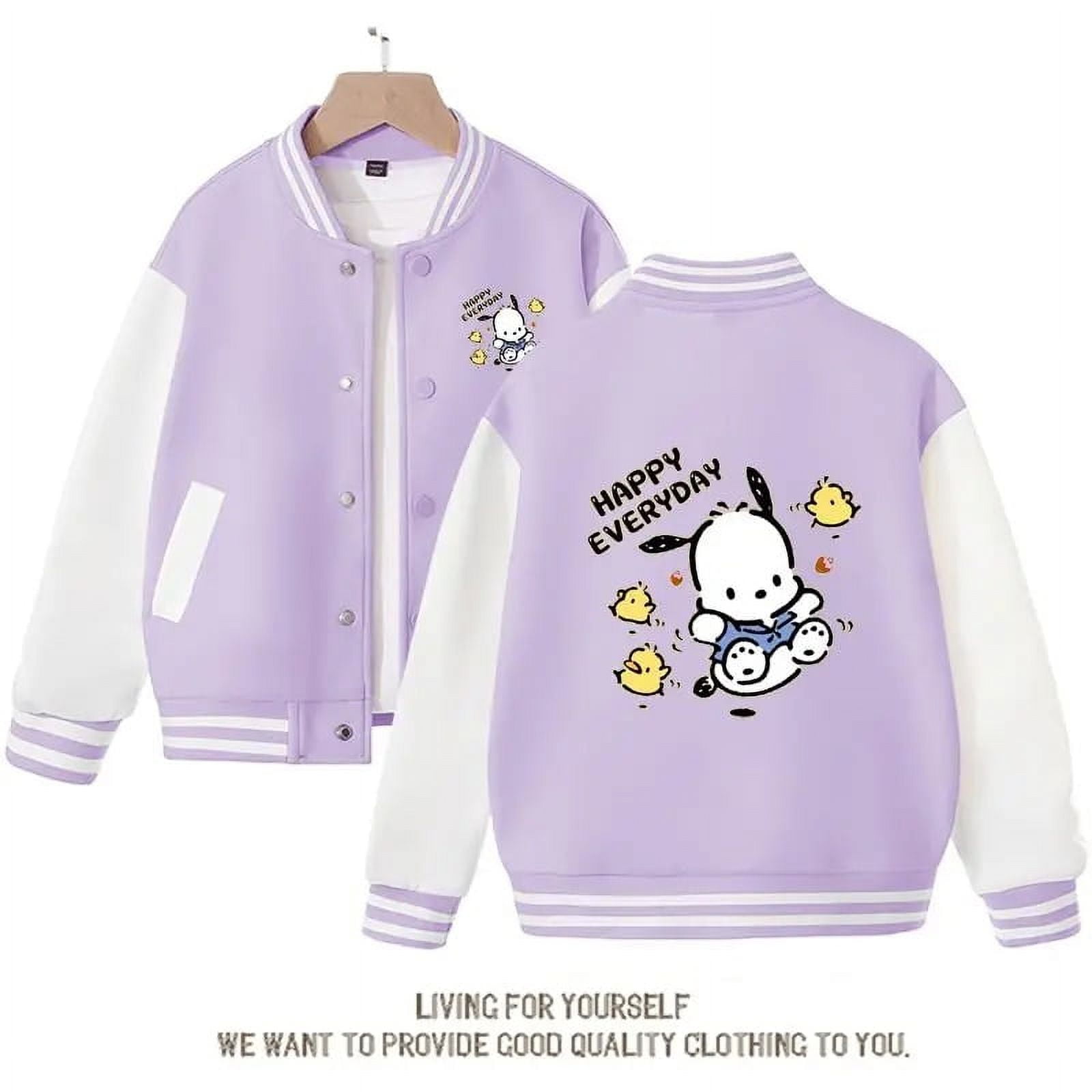 Sanrio Anime Cinnamoroll Children Baseball Uniform Jacket Kuromi ...