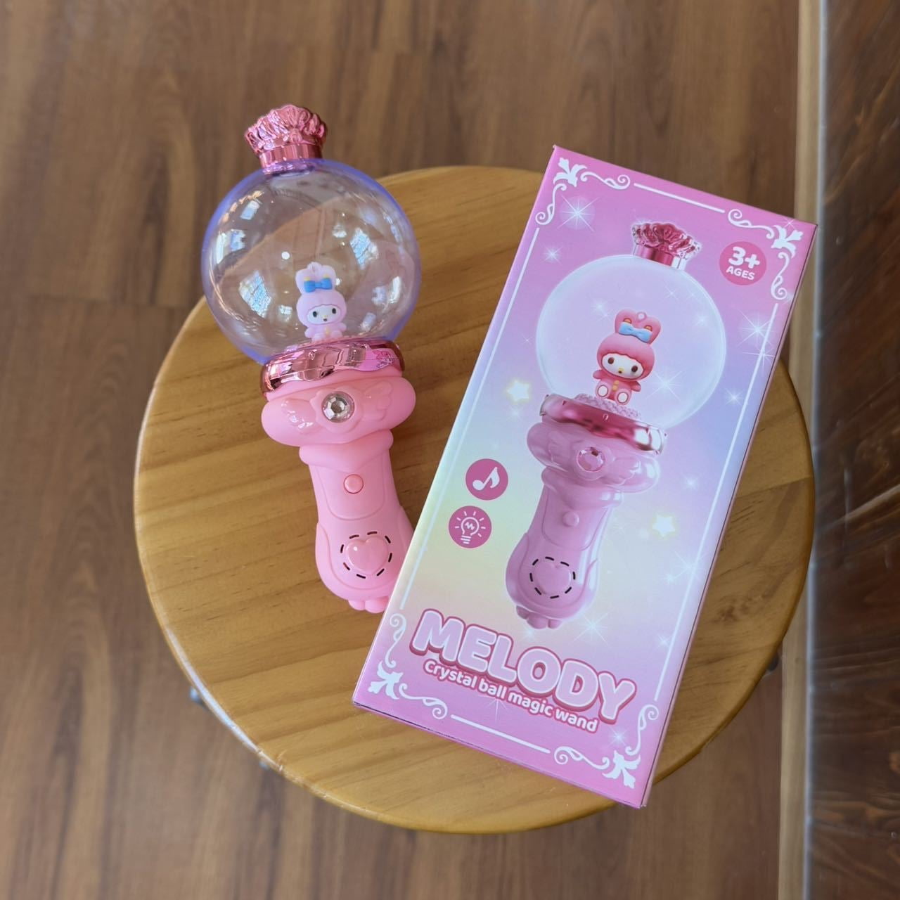 Sanrio Anime Crystal Ball Magic Wand Kuromi Toys Glowable with Music ...