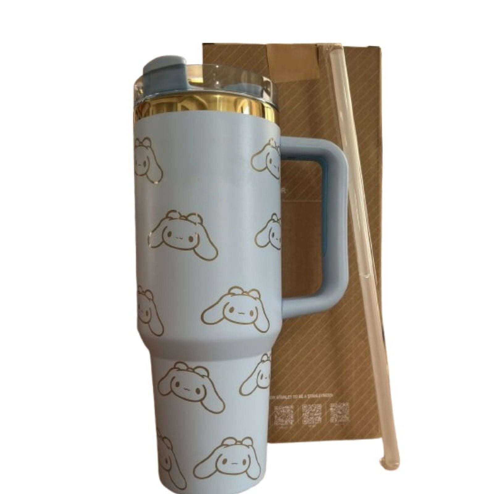 Sanrio Anime Cup Handle Straw Lid Hello Kitty Stainless Steel 40Oz ...