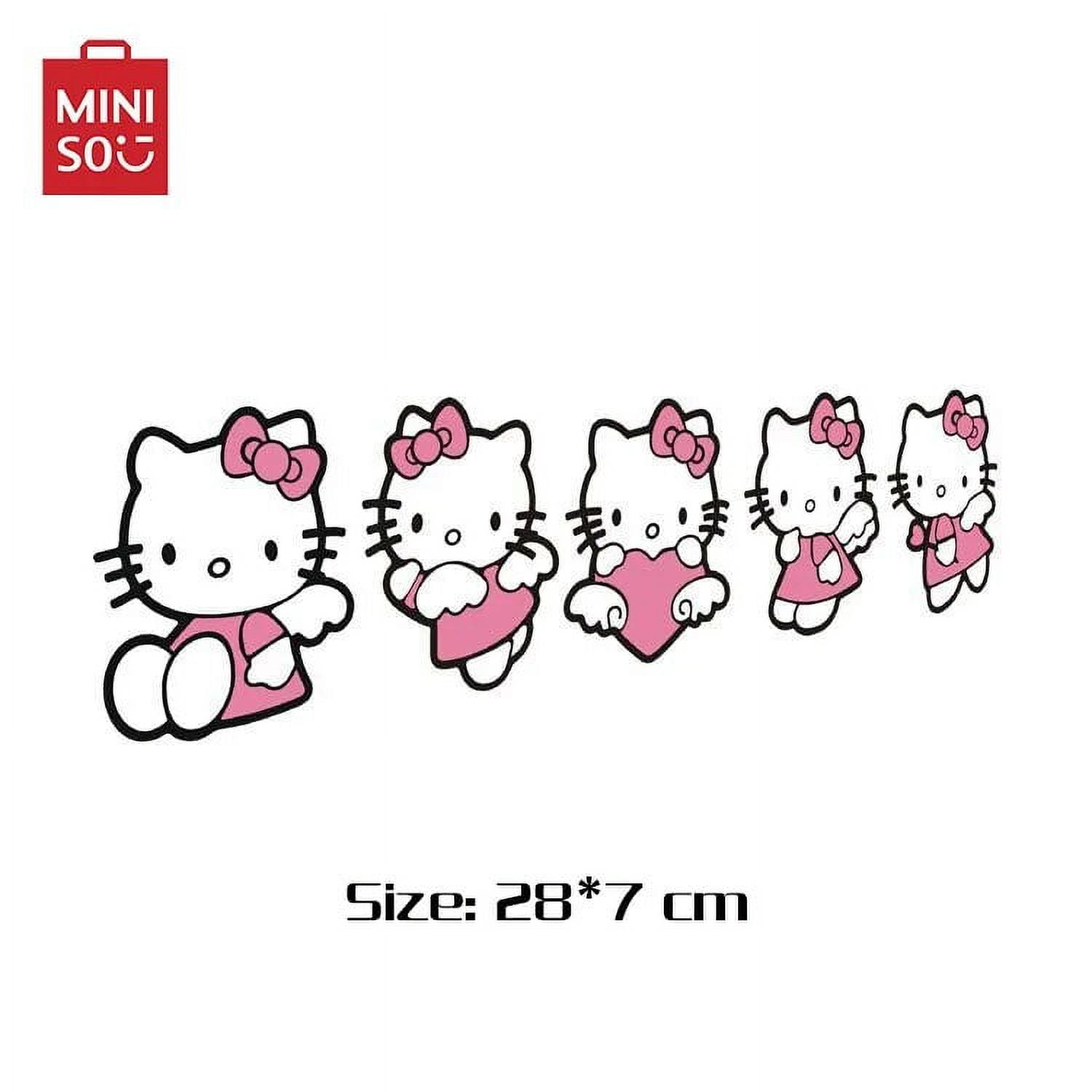 Sanrio Anime Hello Kitty Car Sticker Kawaii Kitty Cat Auto Window ...