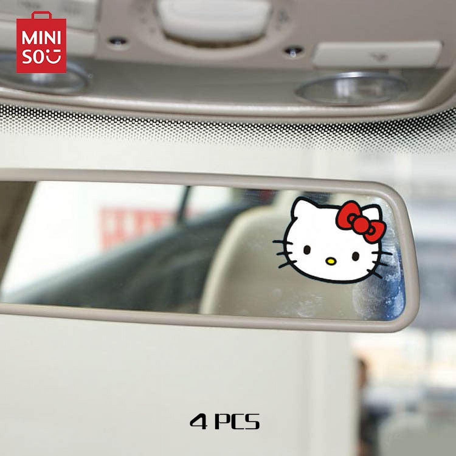 Sanrio Anime Hello Kitty Car Sticker Kawaii Kitty Cat Auto Window ...