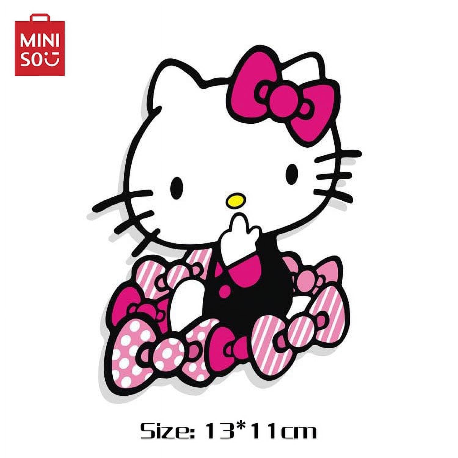 Sanrio Anime Hello Kitty Car Sticker Kawaii Kitty Cat Auto Window ...