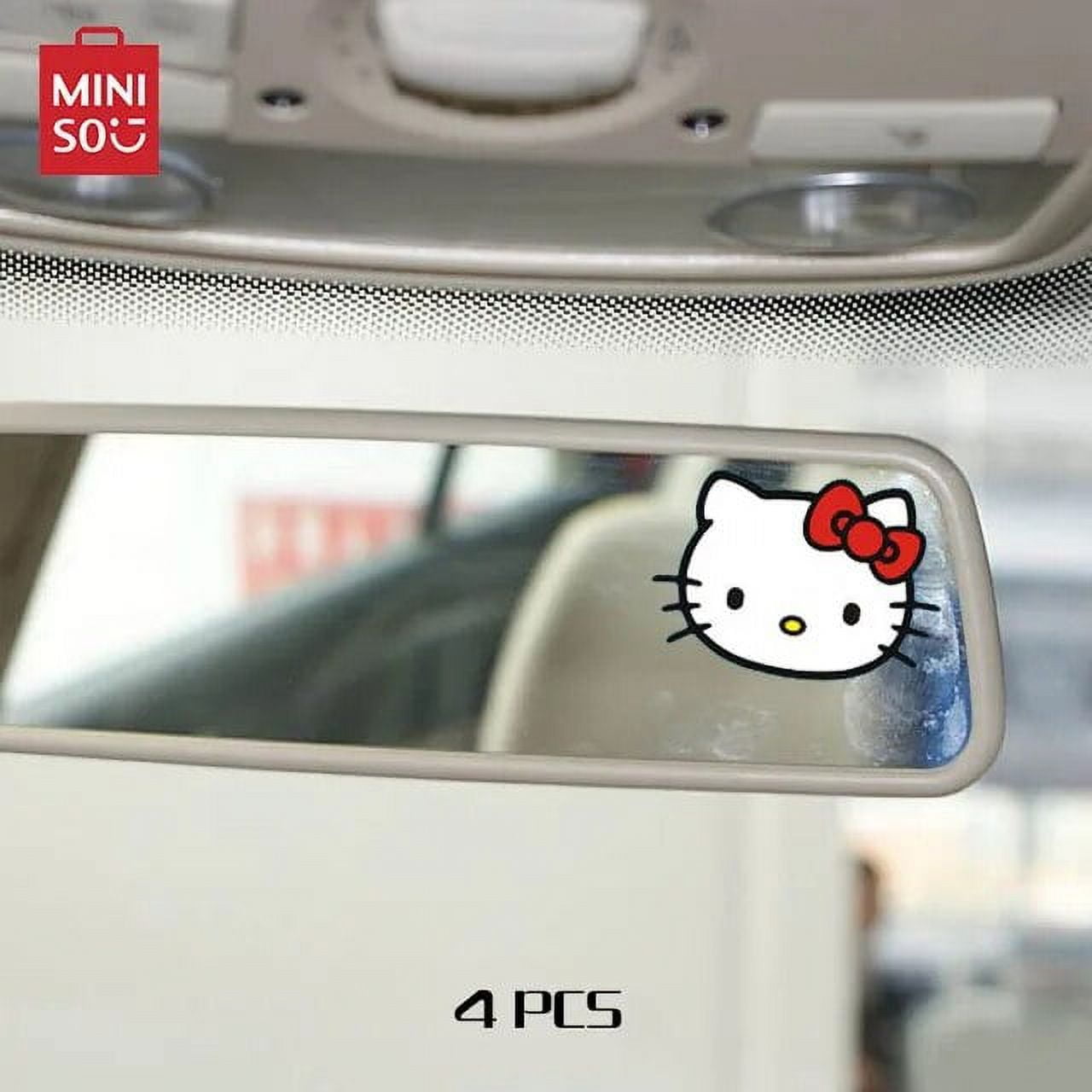Sanrio Anime Hello Kitty Car Sticker Kawaii Kitty Cat Auto Window ...