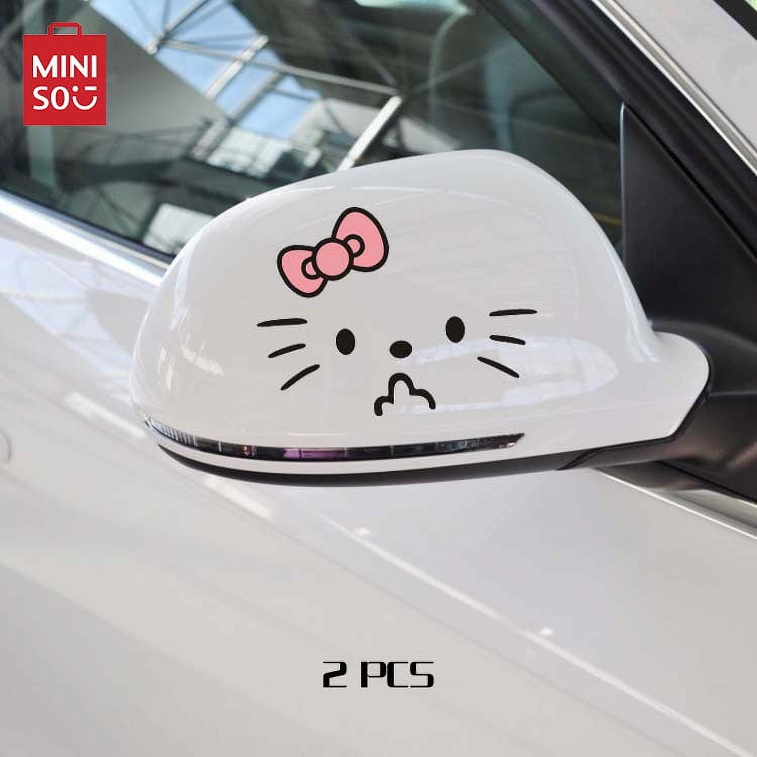 Sanrio Anime Hello Kitty Car Sticker Kawaii Kitty Cat Auto Window ...