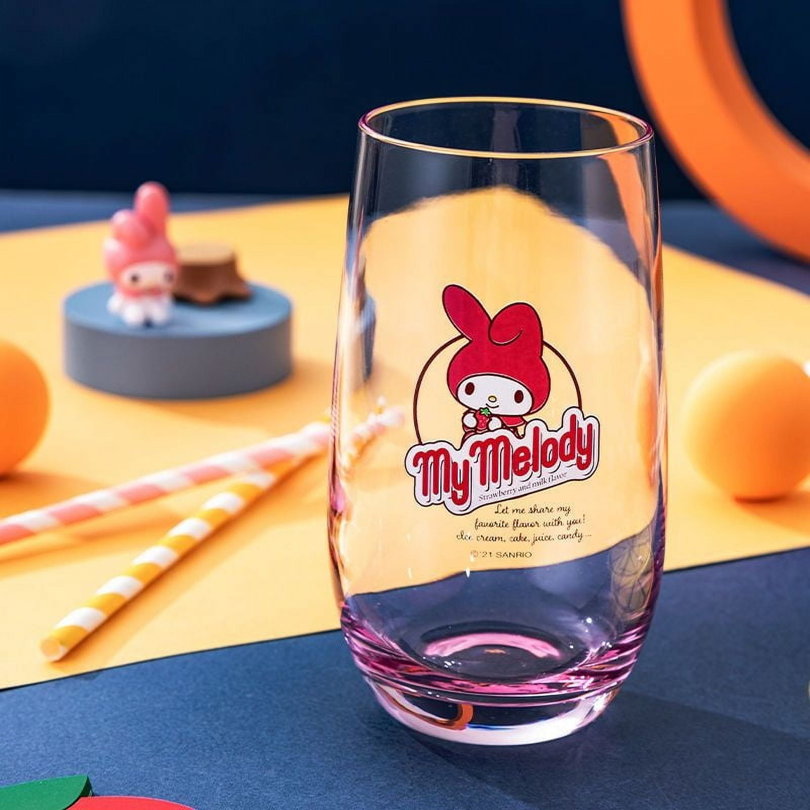 Sanrio Anime Hello Kitty Glass Mug Water Cup 370ML Kawaii Melody ...
