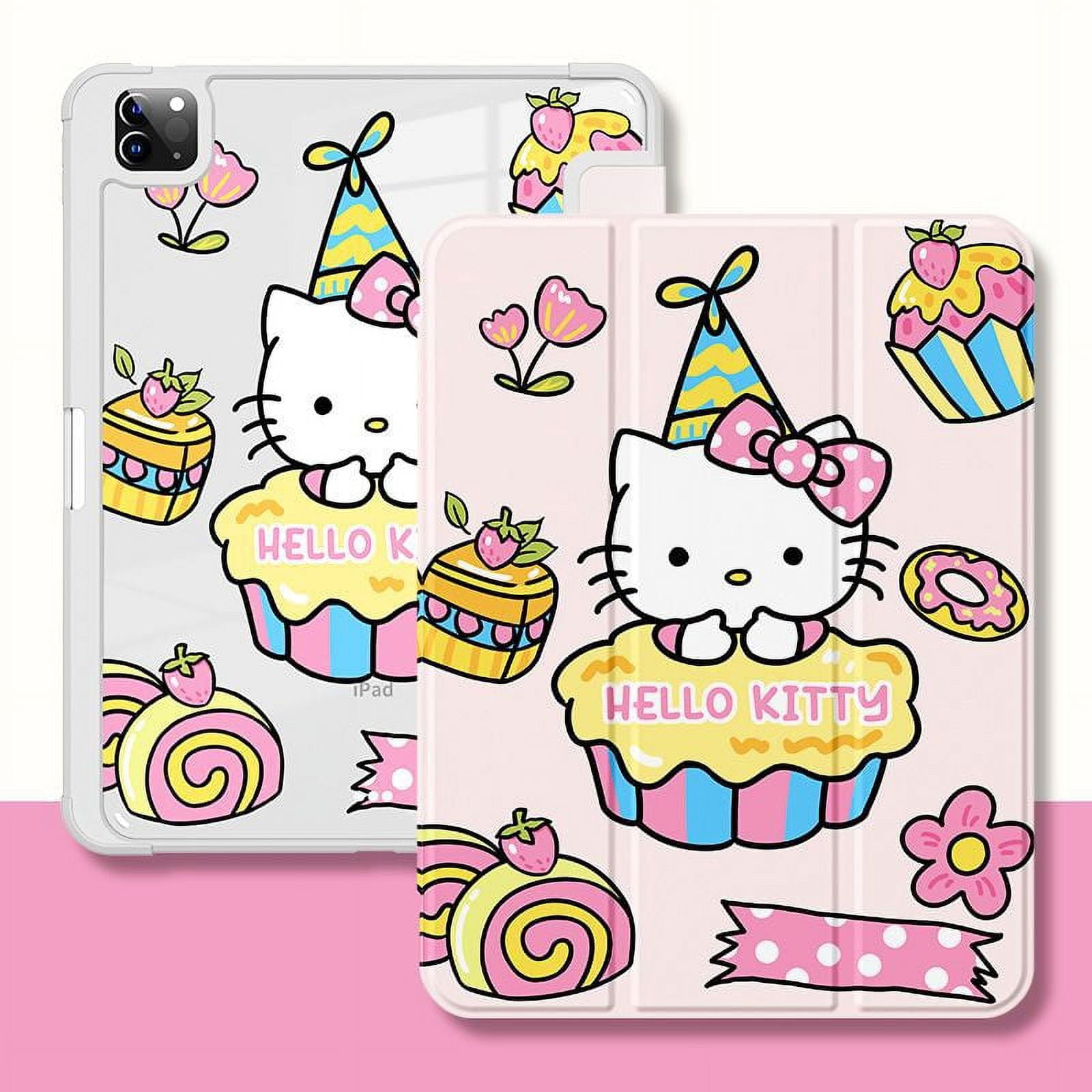 Sanrio Anime Hello Kitty Ipad Case Air 1 2 3 4 5 Cartoon Cute Printing ...