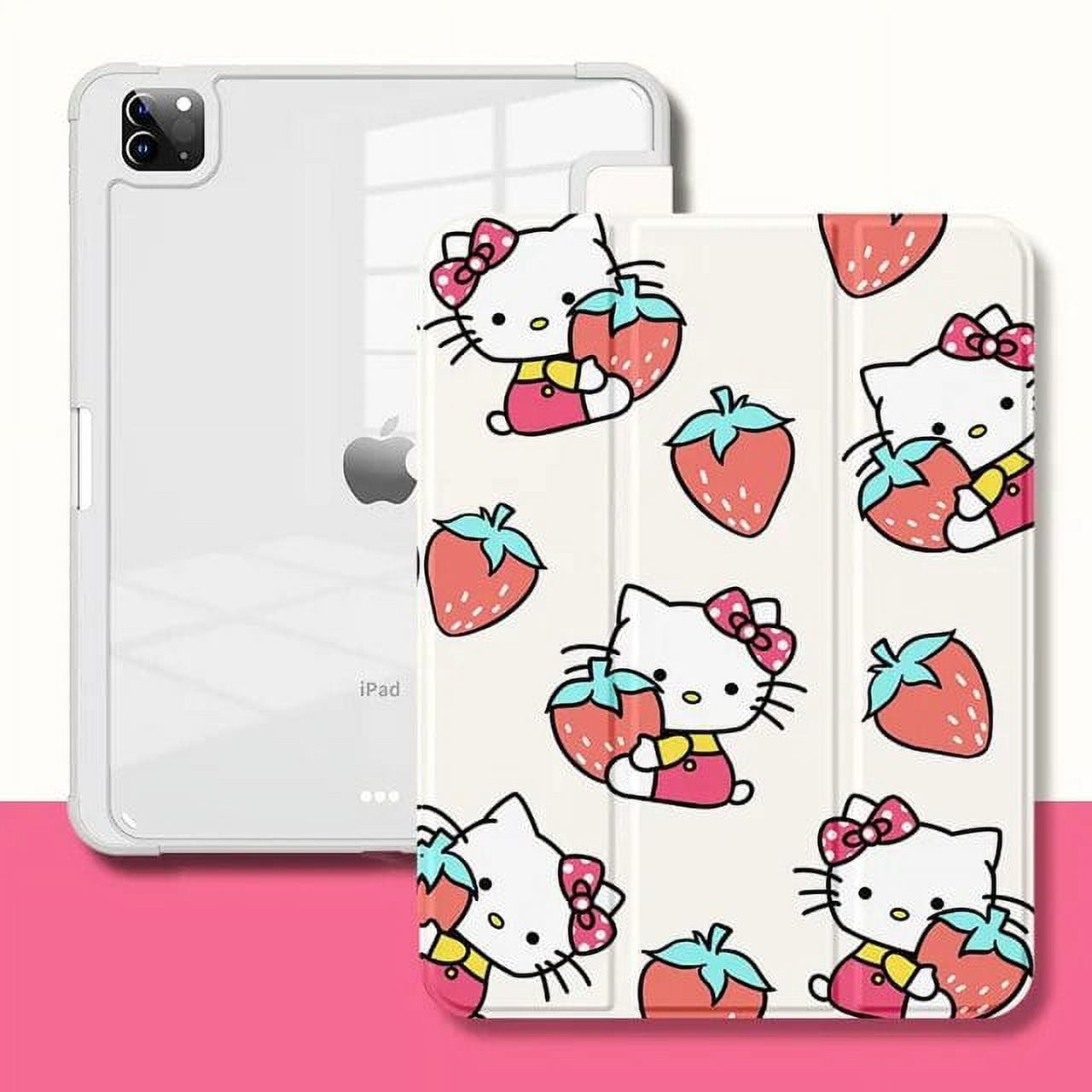 Sanrio Anime Hello Kitty Ipad Case Air 1 2 3 4 5 Cartoon Cute Printing ...