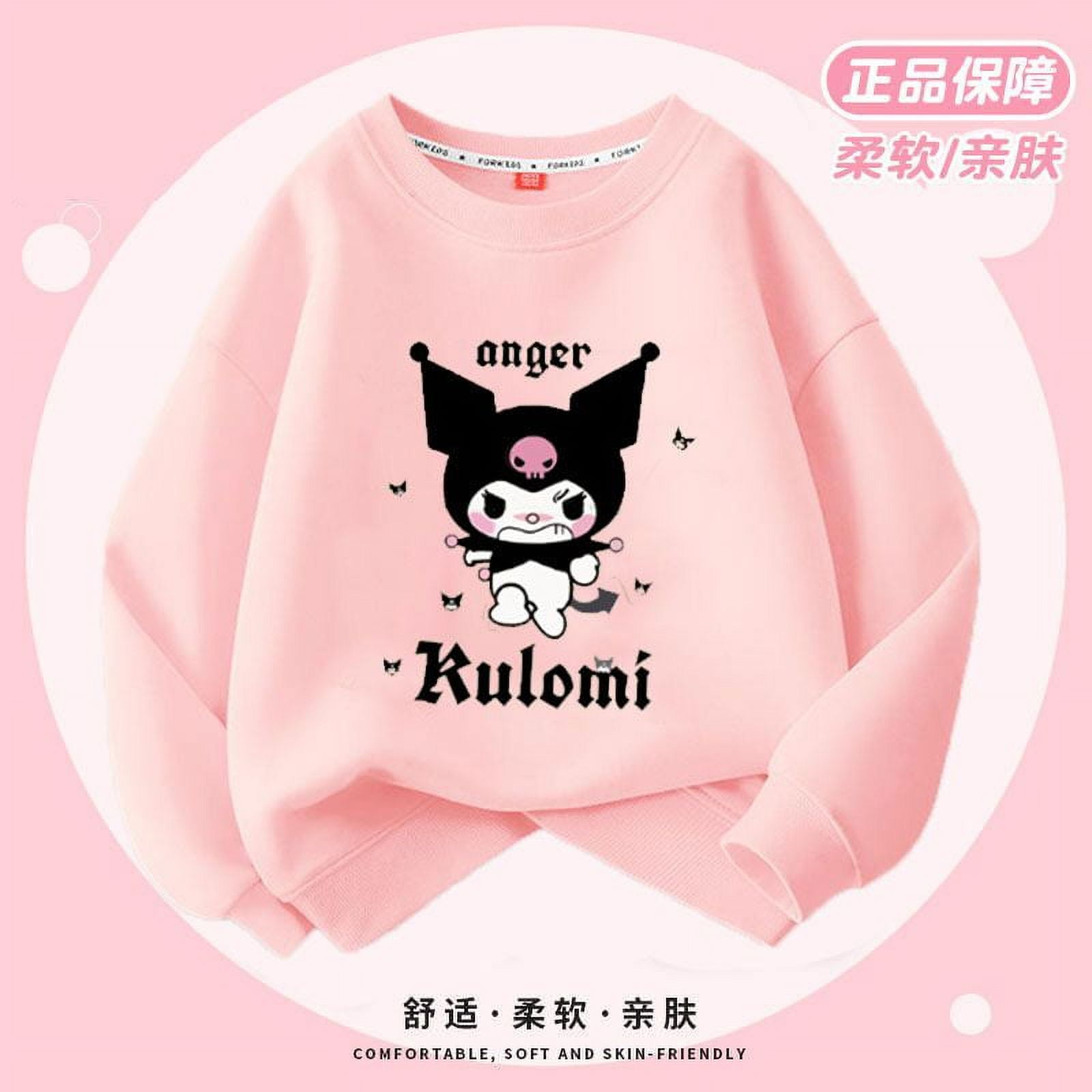 Sanrio Anime Kuromi Children Hoodie Cute Girl New Spring Autumn Sweater ...