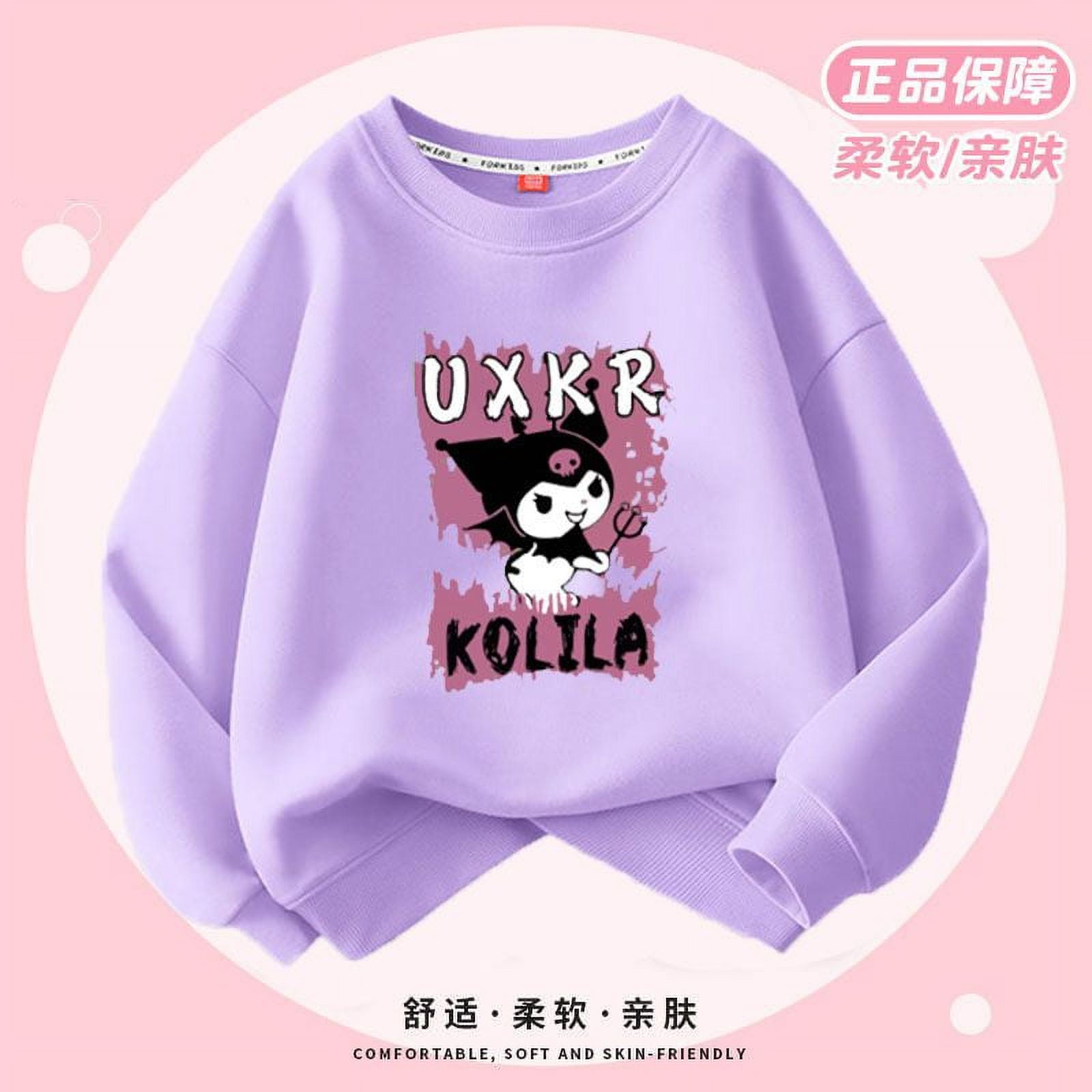Sanrio Anime Kuromi Hoodie Cute Girl New Spring Autumn Sweater Kawaii ...