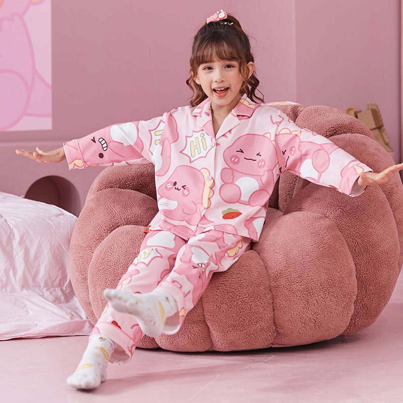 Sanrio Anime Kuromi Kids Pajamas Cute Kawaii Cinnamoroll Sleepwear Girl ...