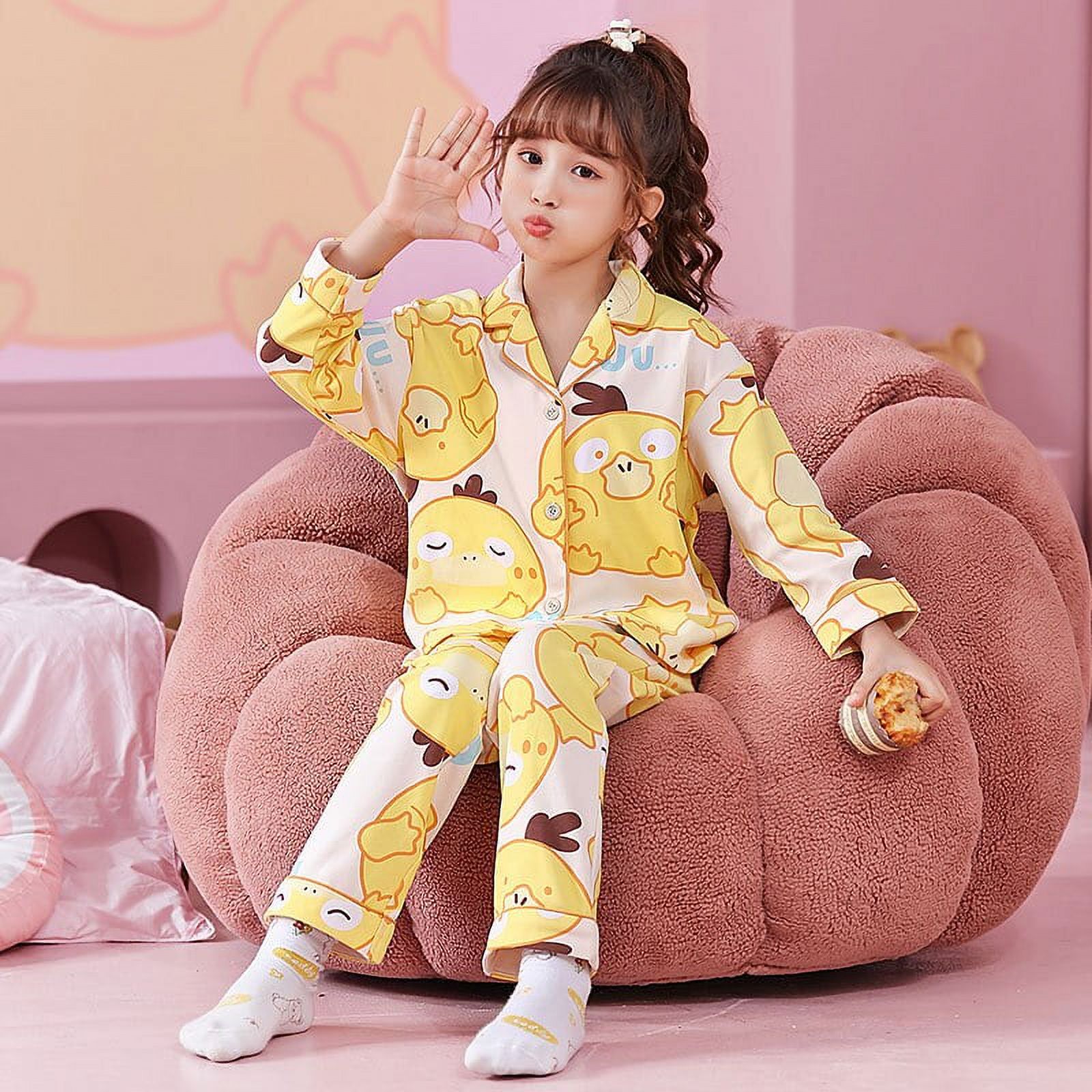 Sanrio Anime Kuromi Kids Pajamas Cute Kawaii Cinnamoroll Sleepwear Girl ...
