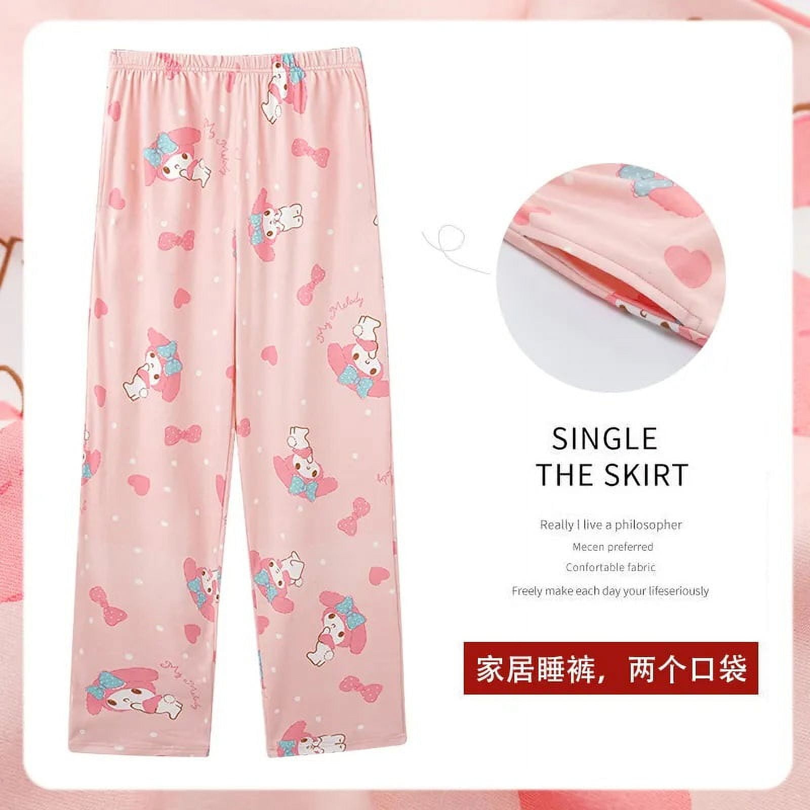 Sanrio Anime Kuromi My Melody Cinnamoroll Summer Pajamas Pants Pj ...