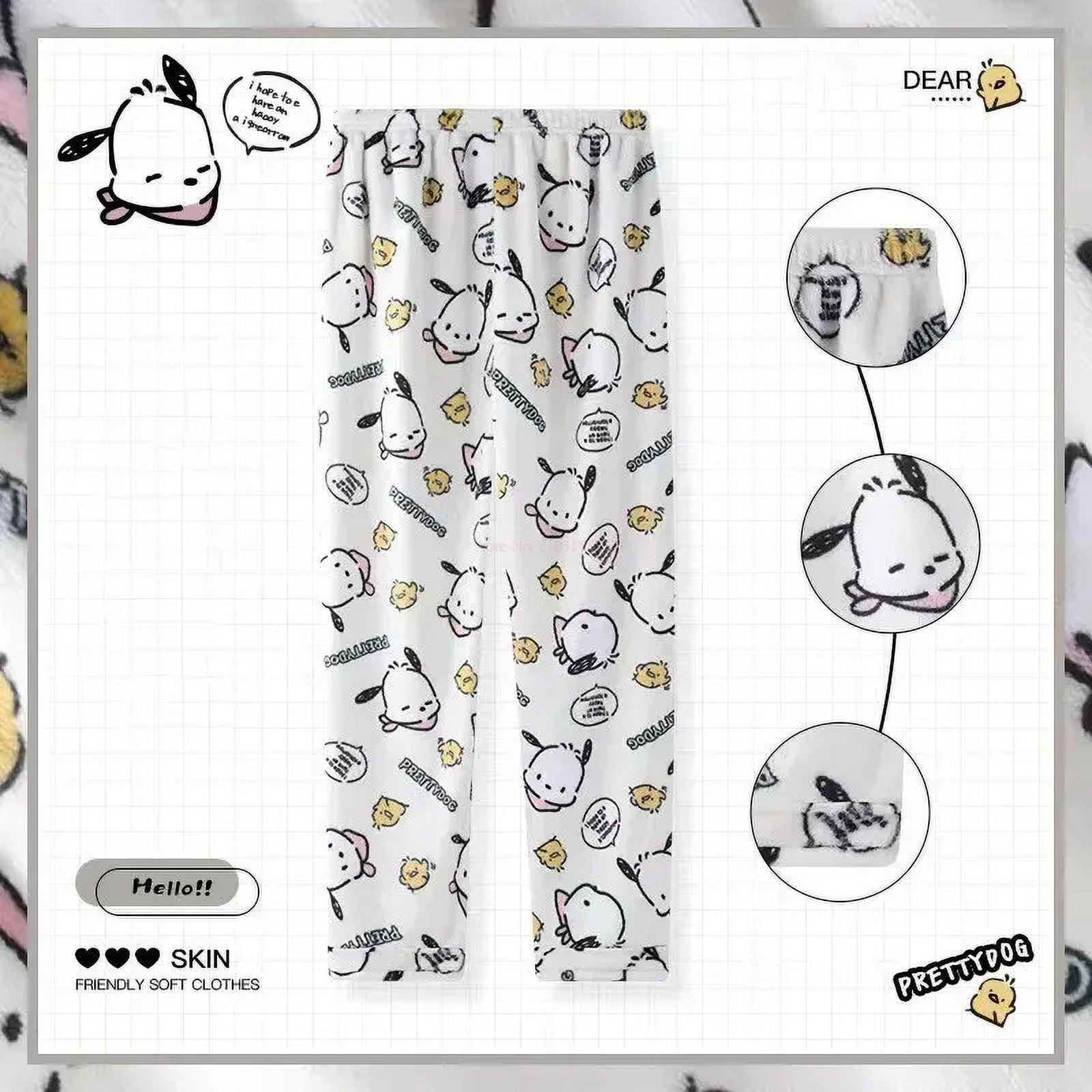 Sanrio Anime Kuromi My Melody Cinnamoroll Summer Pajamas Pants Pj ...