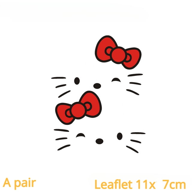 Sanrio Anime Sticker Kawaii Hello Kitty Car Rearview Mirror Door ...