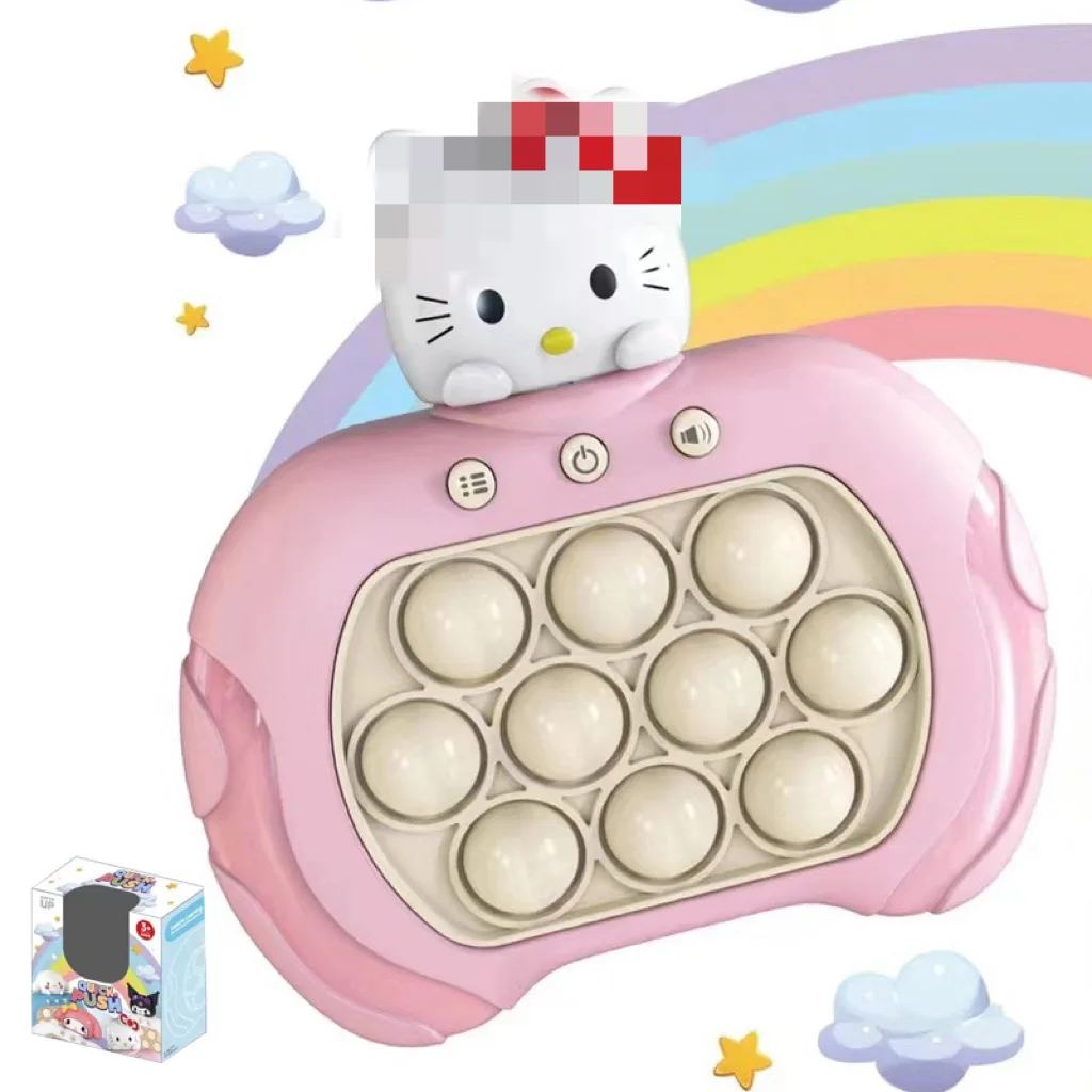 Sanrio Anime Toy Hello Kitty Cinnamoroll Kuromi Cartoon Quick Push Game ...