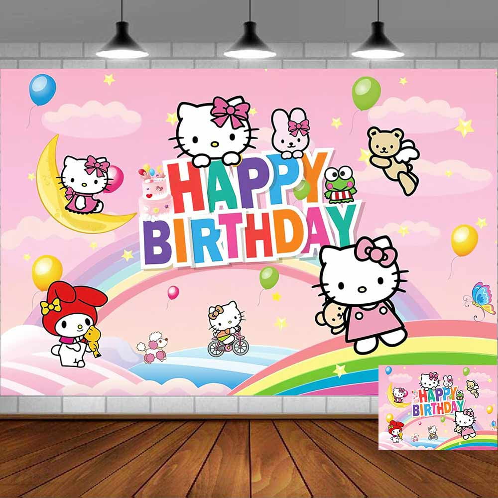 Sanrio Backdrop Banner Party Supplies Poster Movie Theme Background for ...