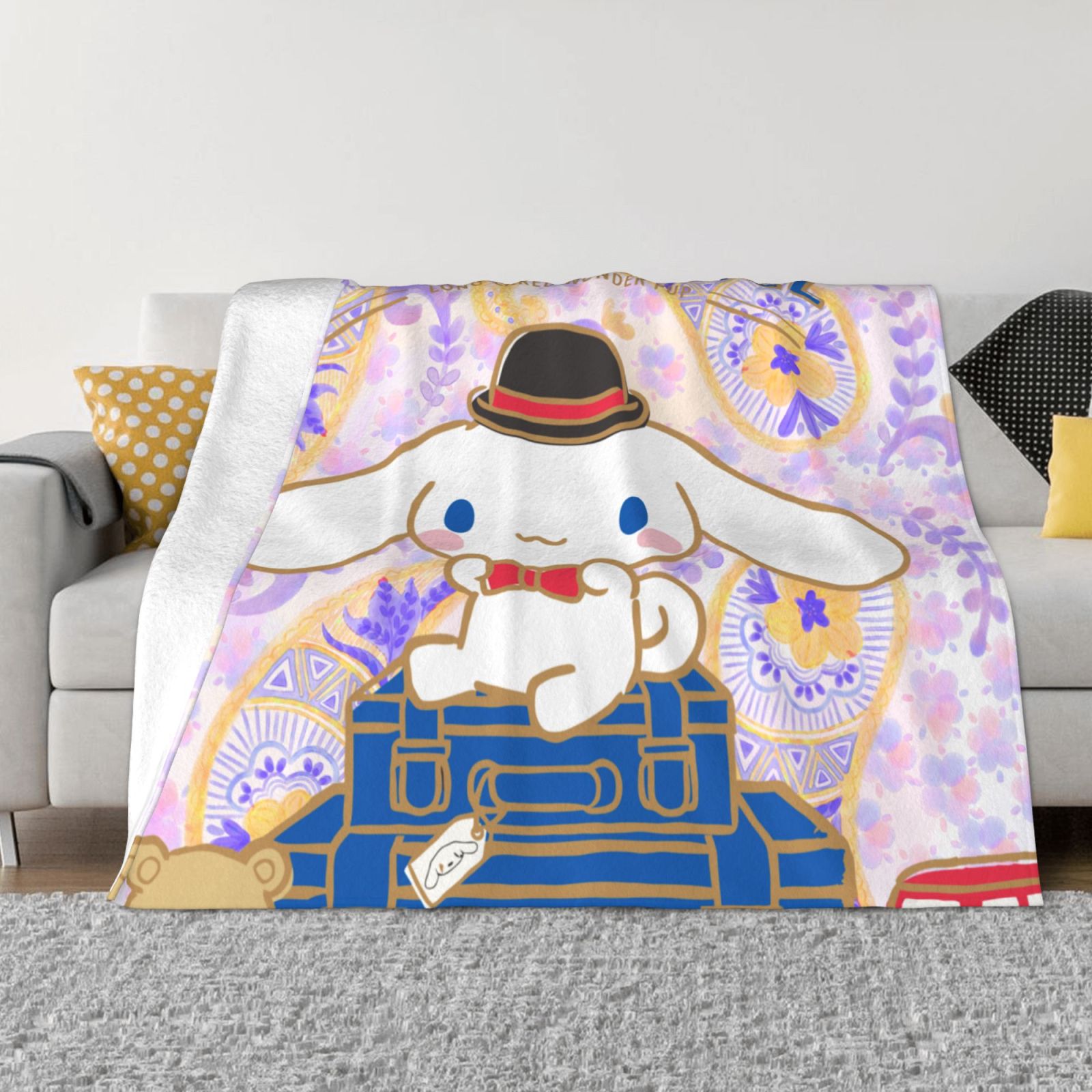 Sanrio Bare Home Fleece Blanket - Twin/Twin Extra Long Blanket - Grey ...