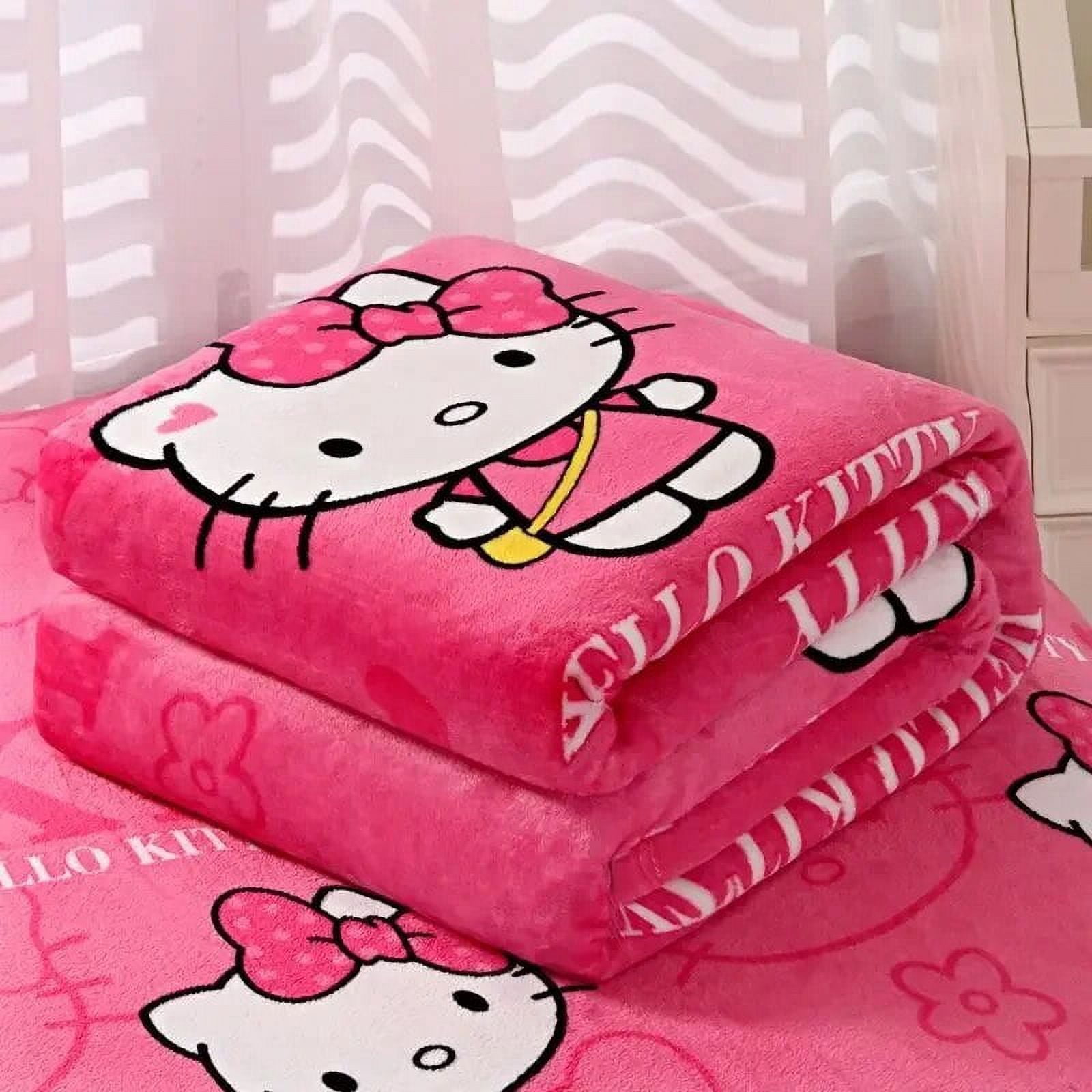 Sanrio Bedding Sheet Plush Cartoon Hello Kitty Blanket Air Conditioner ...