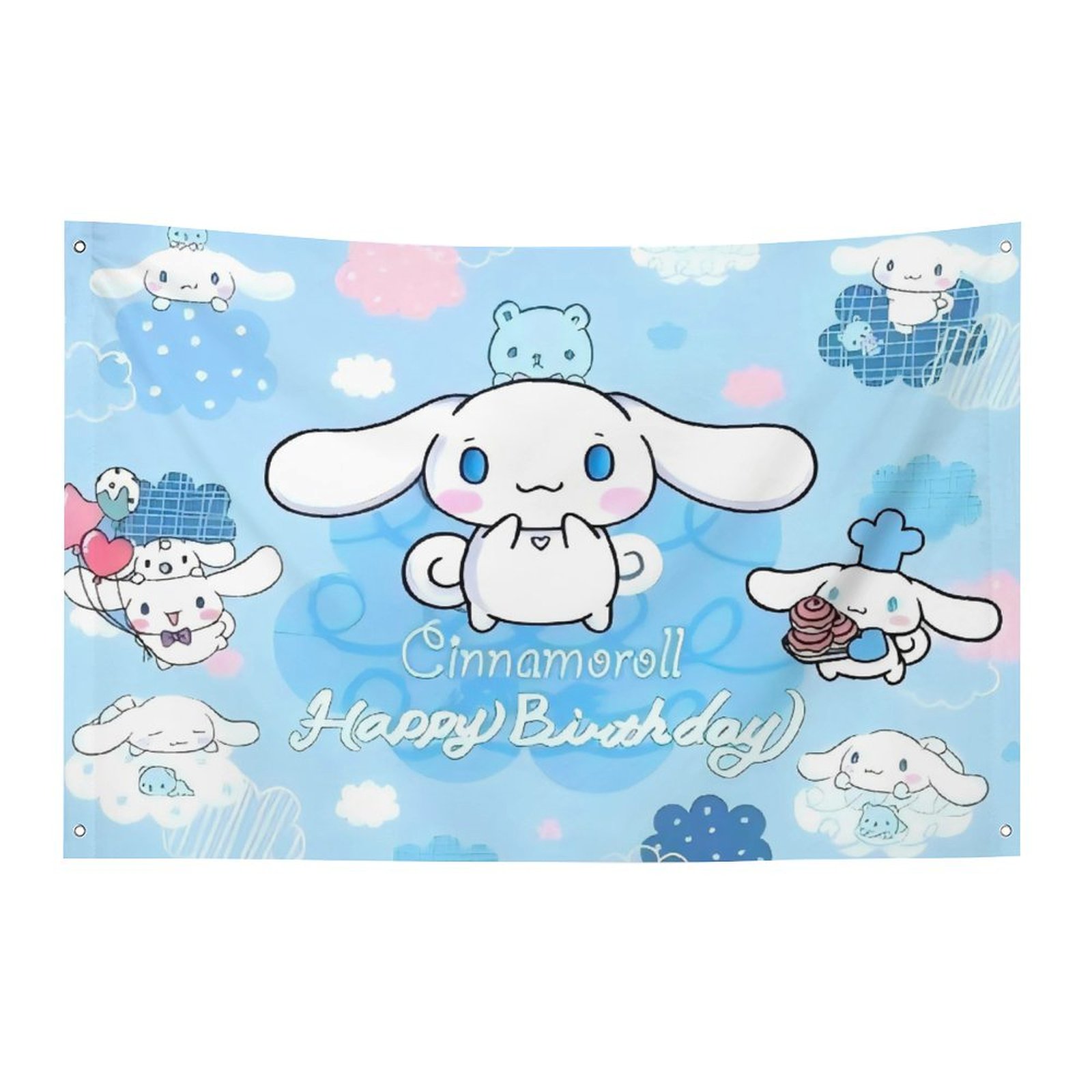 Sanrio Birthday Flag Banner Funny Poster Wall Flag College Dorm Room ...