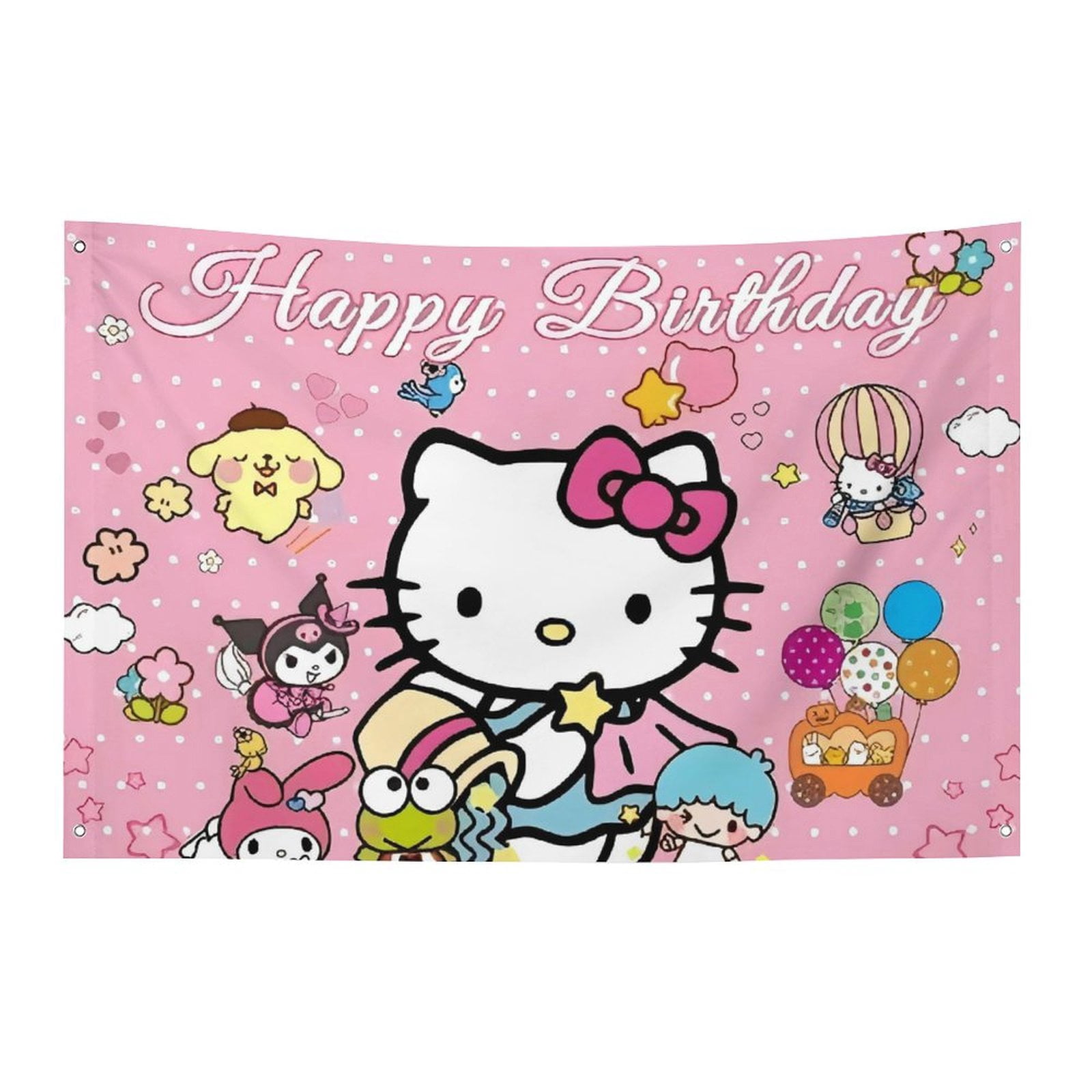 Sanrio Birthday Flag Banner Funny Poster Wall Flag College Dorm Room ...