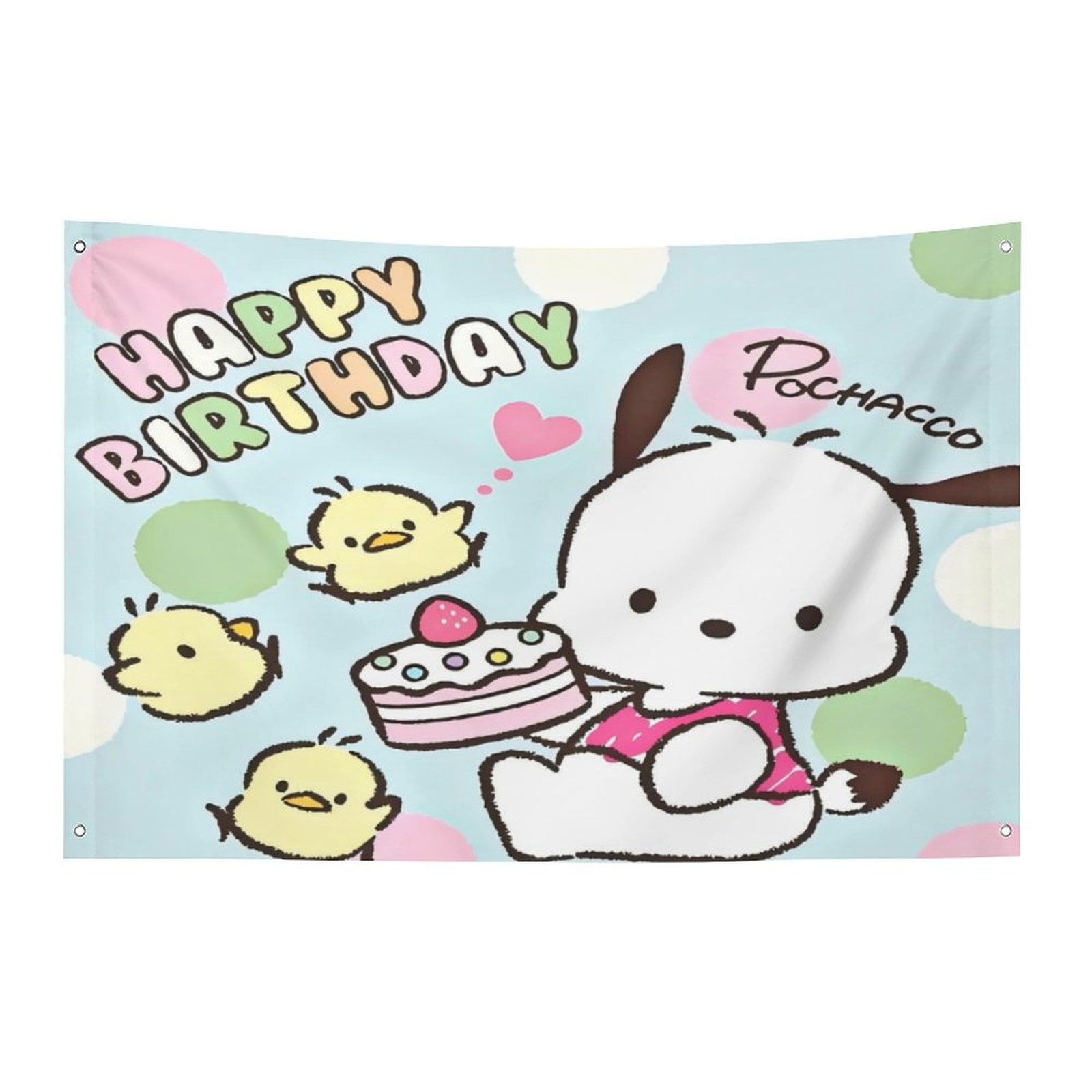 Sanrio Birthday Flag Banner Funny Poster Wall Flag College Dorm Room ...