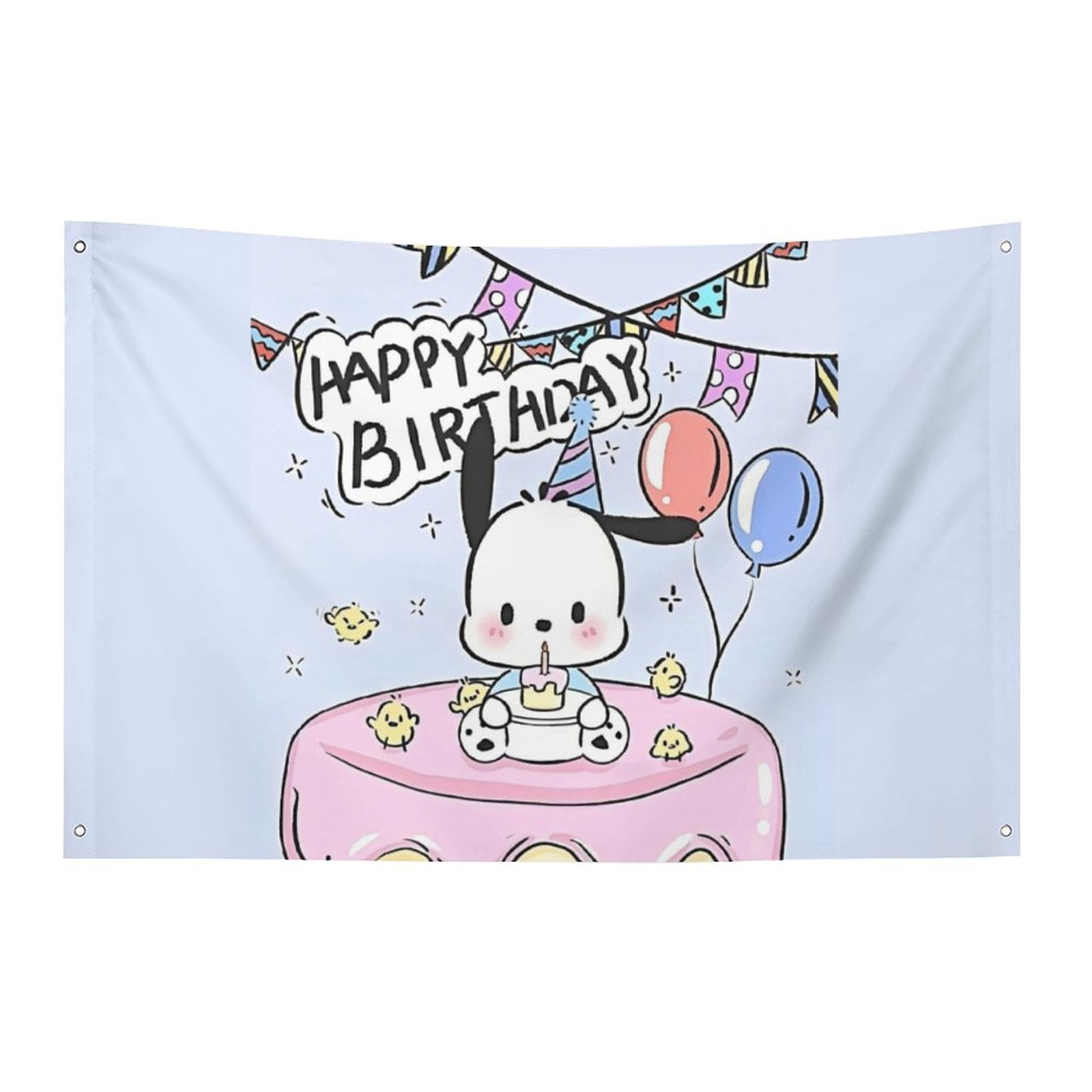Sanrio Birthday Flag Banner Funny Poster Wall Flag College Dorm Room ...