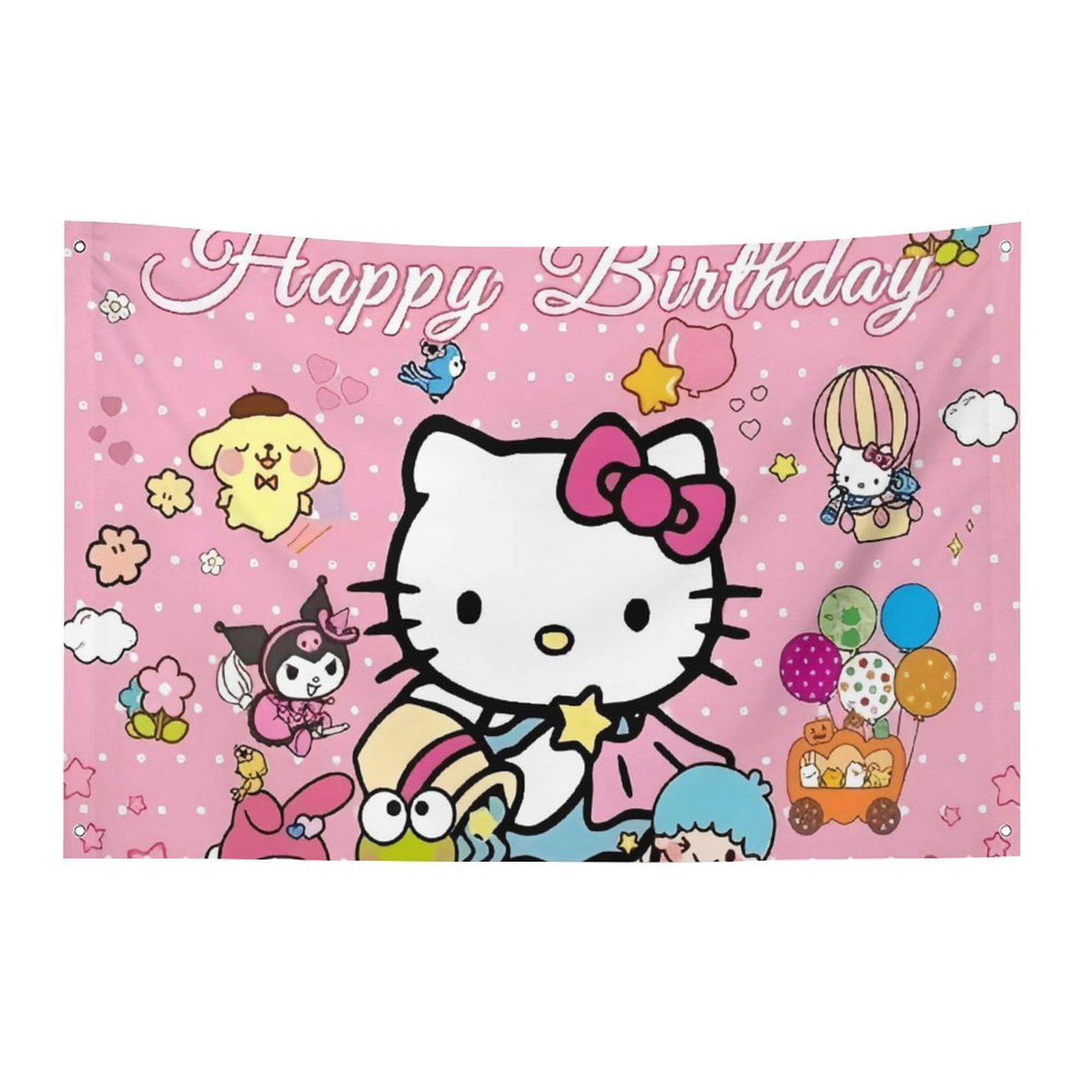 Sanrio Birthday Flag Banner Funny Poster Wall Flag College Dorm Room ...
