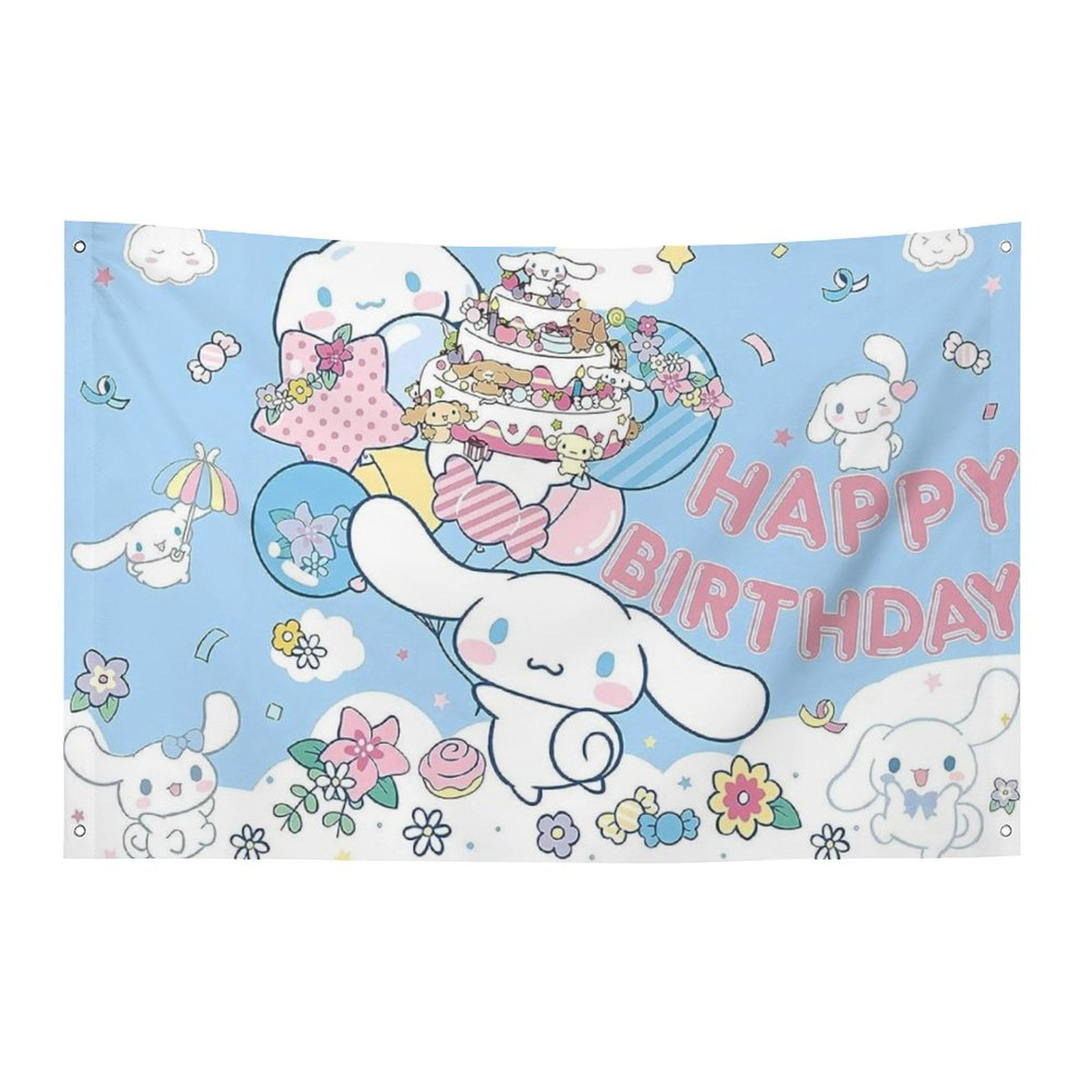 Sanrio Birthday Flag Banner Funny Poster Wall Flag College Dorm Room ...