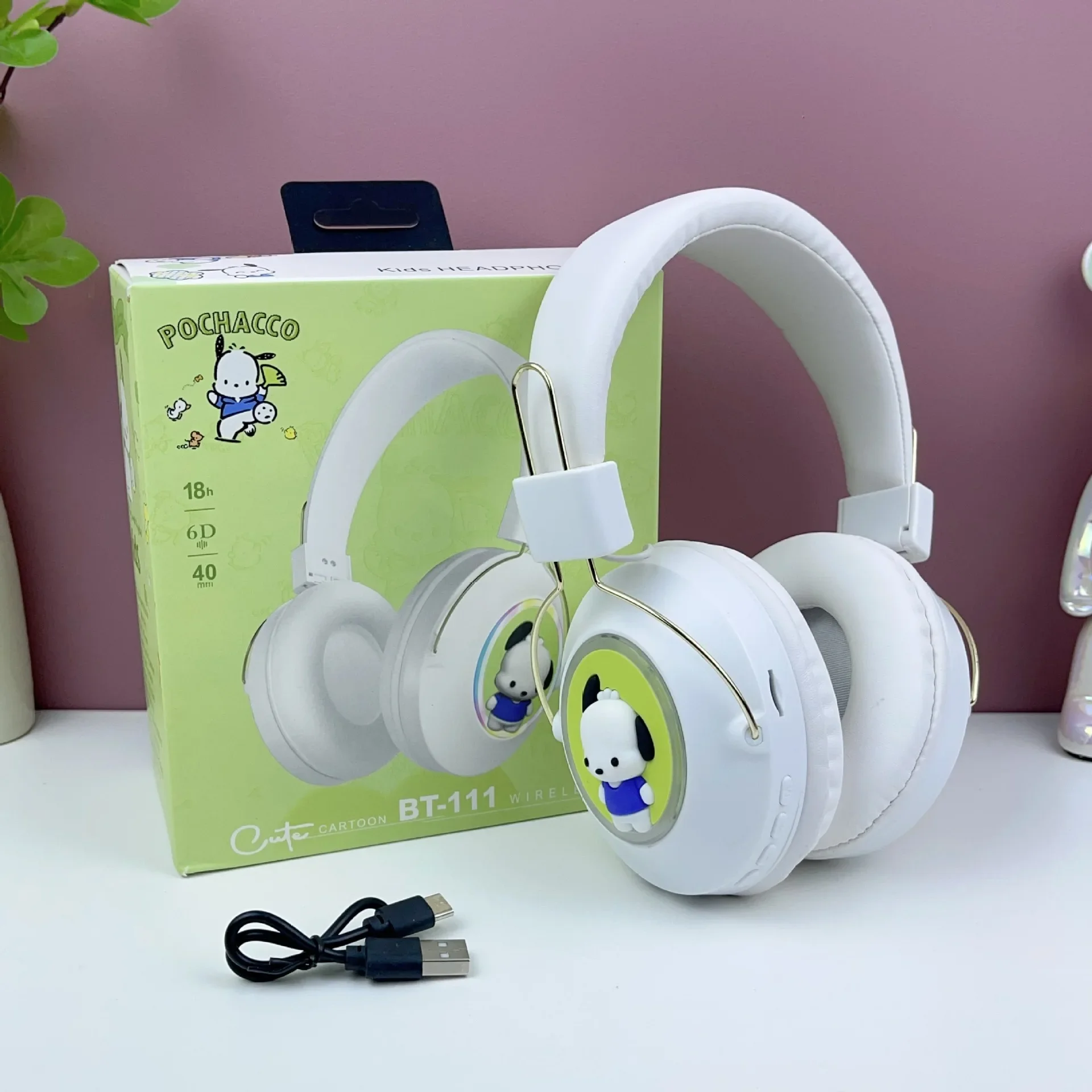 Sanrio Bluetooth Headphones Hello Kitty Kuromi Wireless Sports ...