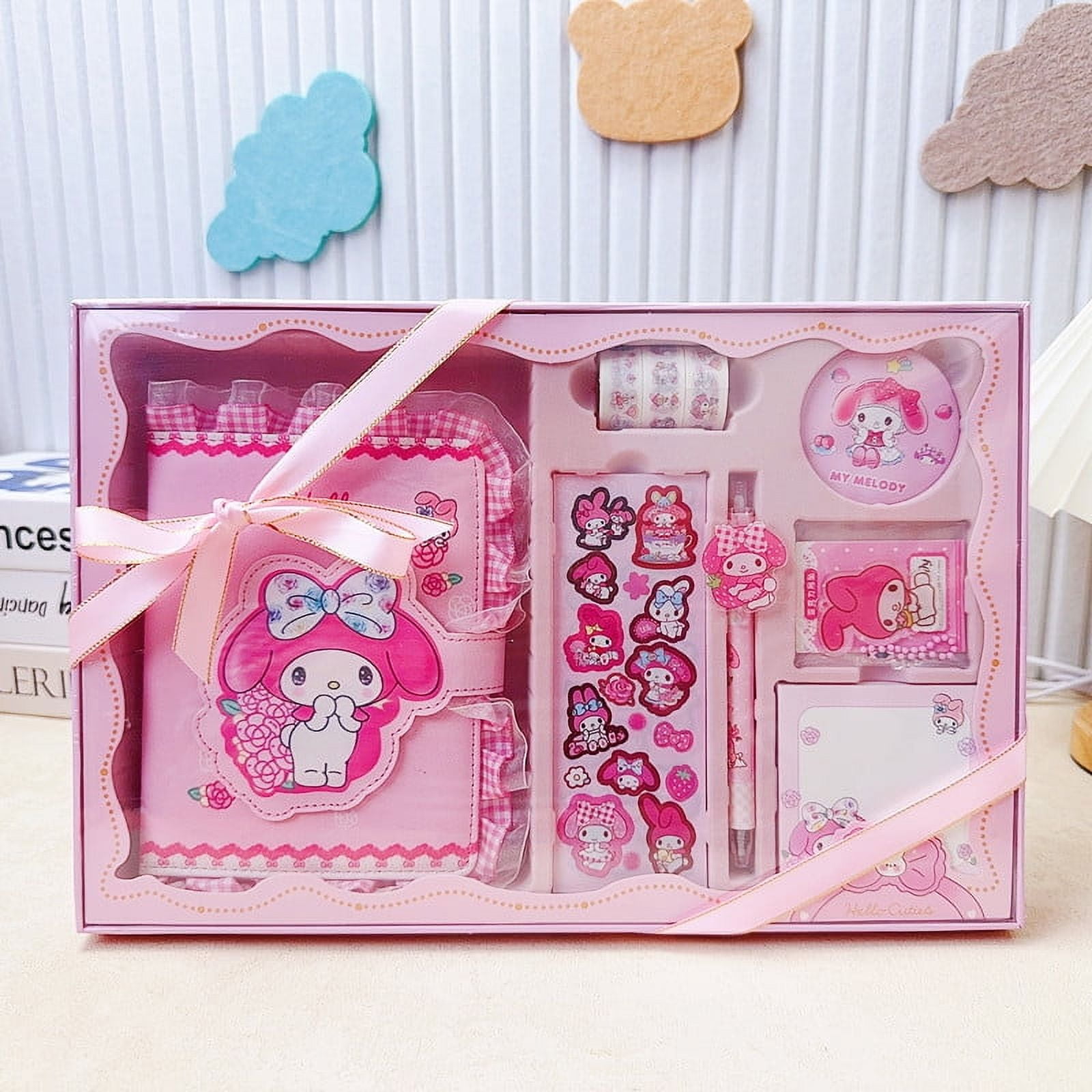 Sanrio Box Kawaii HelloKitty Mymelody Kuromi New Cartoon Notebook Set ...