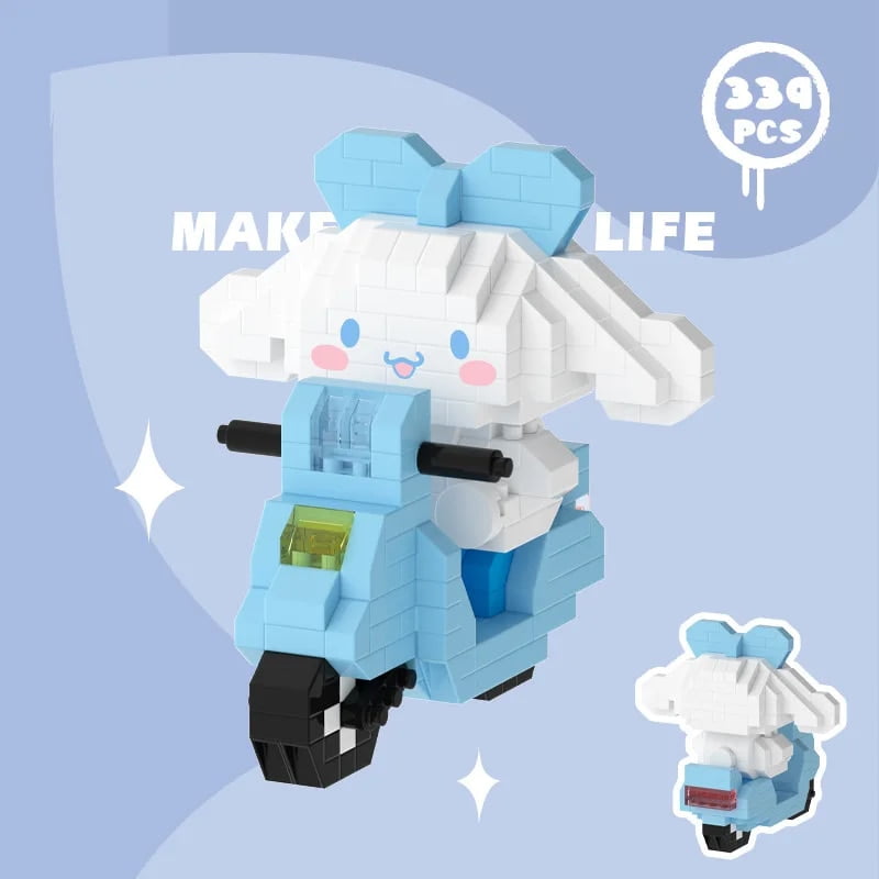 Sanrio Building Block Cute Cartoon Hello Kitty Cinnamoroll Kuromi My ...