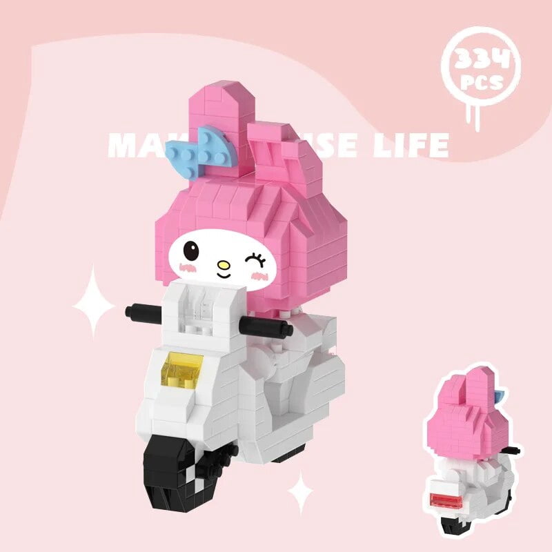 Sanrio Building Block Cute Cartoon Hello Kitty Cinnamoroll Kuromi My ...