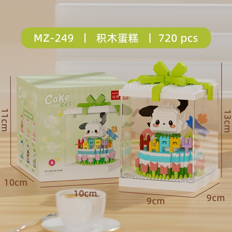Sanrio Cake Building Block Pochacco Cinnamoroll Kuromi Hello Kitty ...