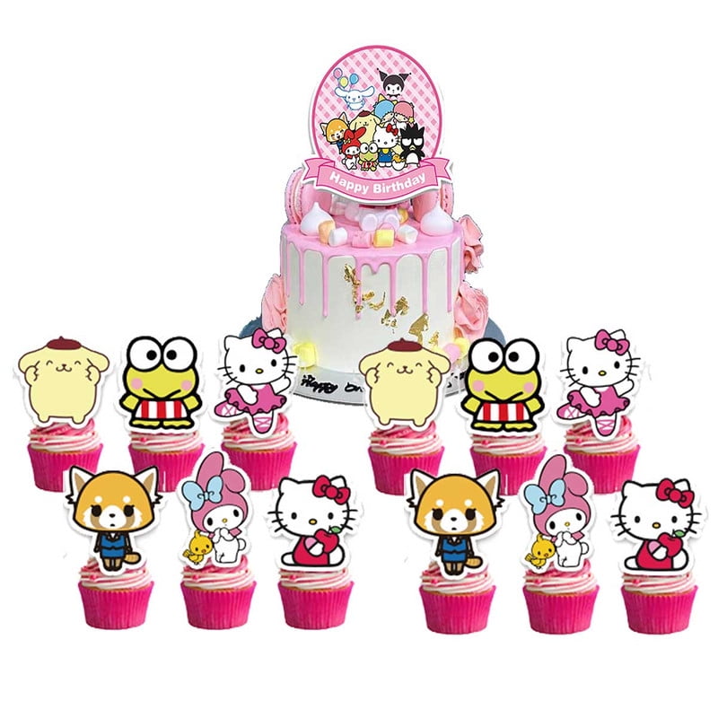 Sanrio Cake Topper CupcakeS Set Birthday Party Supplies Decoration ...