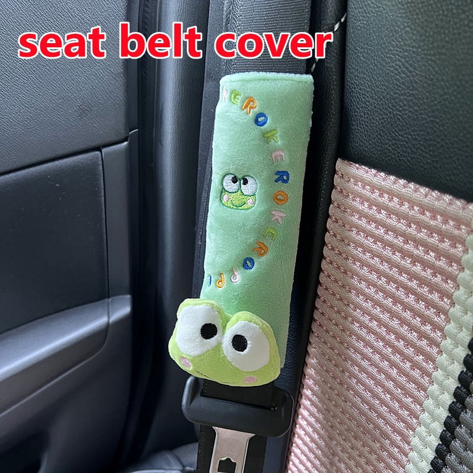 Sanrio Car Accessories Cute Kero Kero Keroppi Headrest Seat Belt Cover ...