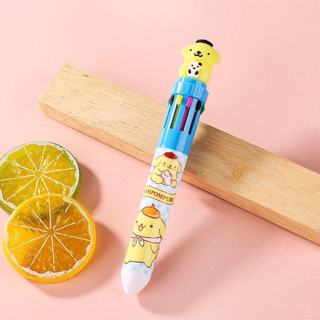 Sanrio Cartoon Ballpoint Pen Kuromi Melody Cinnamoroll Pudding 10 ...