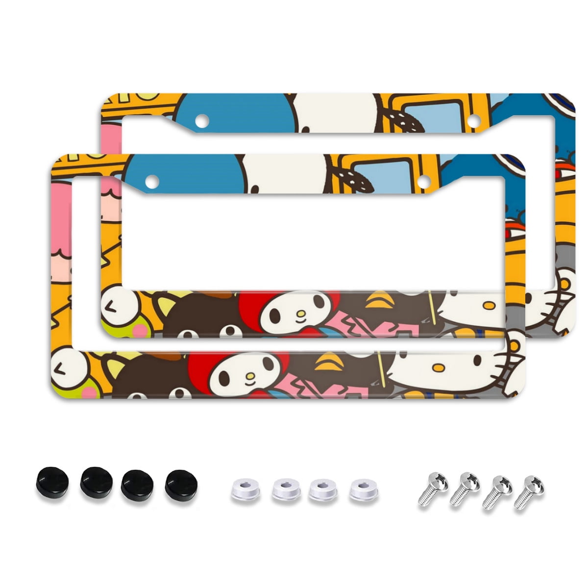 Sanrio Cartoon Car License Plate Frame 2 Pack, License Plate Cover ...