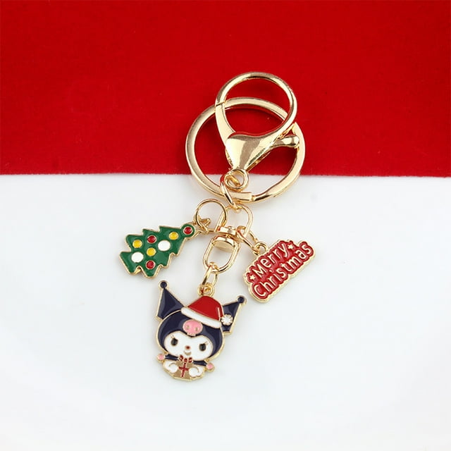 Sanrio Cartoon Christmas Keychains Kawaii Anime Toy Pendant Fashion ...