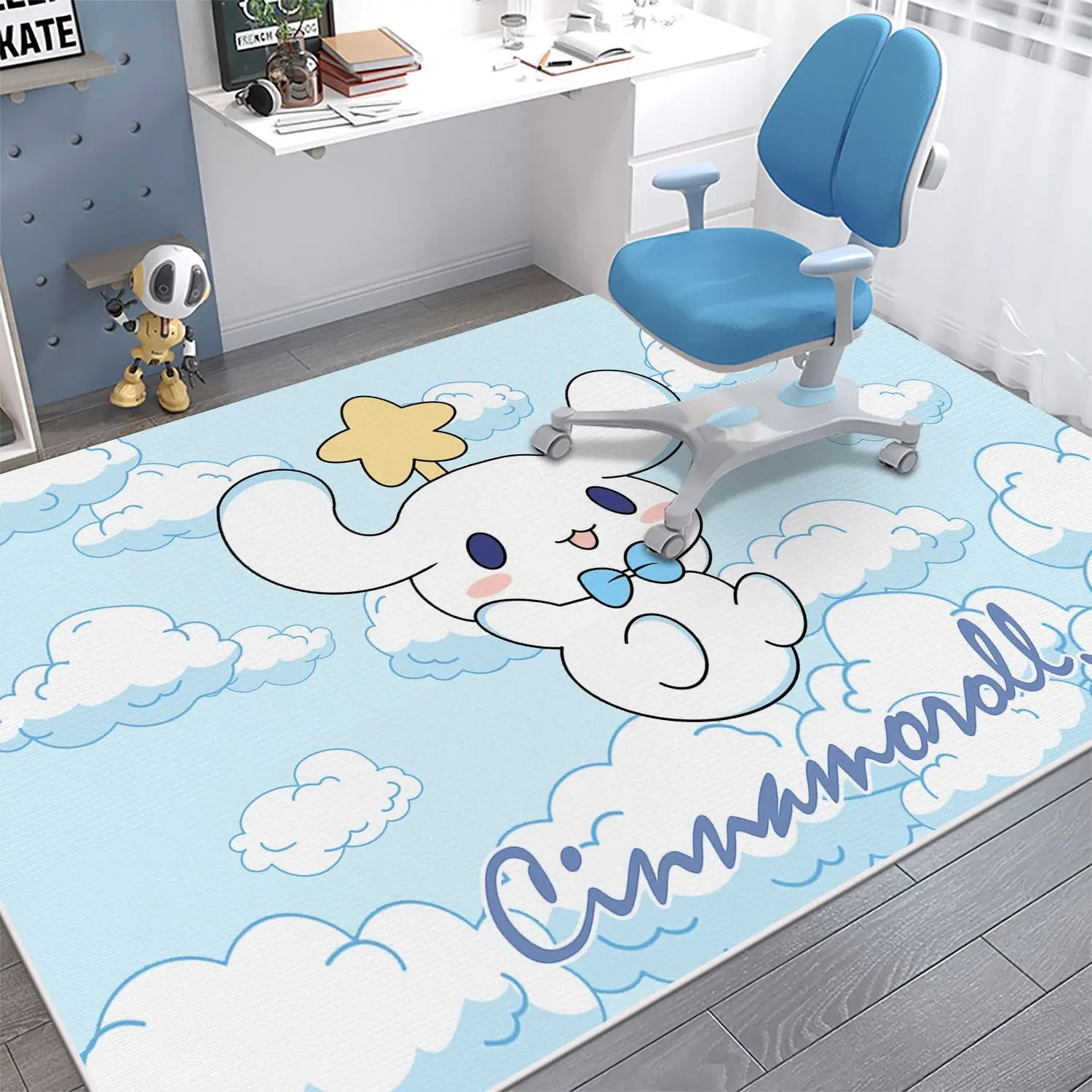 Sanrio Cartoon Cinnamoroll Plush Carpet Rug Cute Cinnamoroll Bedroom ...