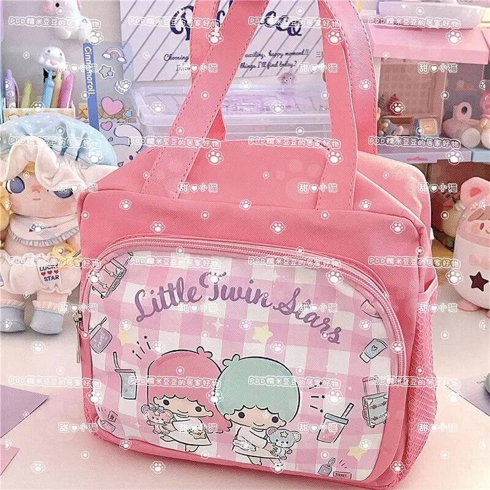 Sanrio Cartoon Hand-held Multi-pocket Kuromi Cinnamoroll Lunch Box Bag ...