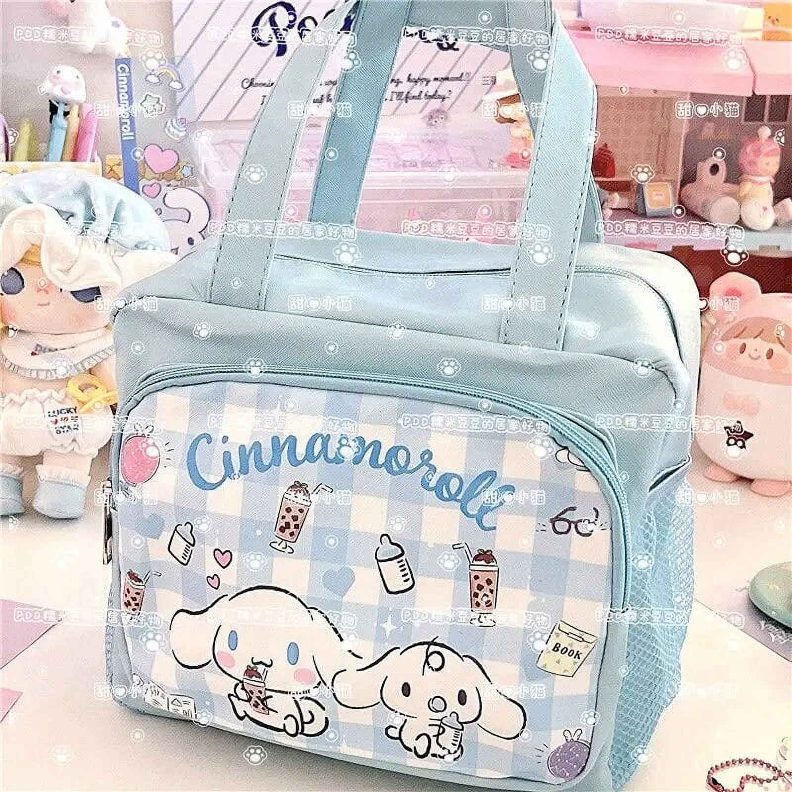 Sanrio Cartoon Hand-held Multi-pocket Kuromi Cinnamoroll Lunch Box Bag ...
