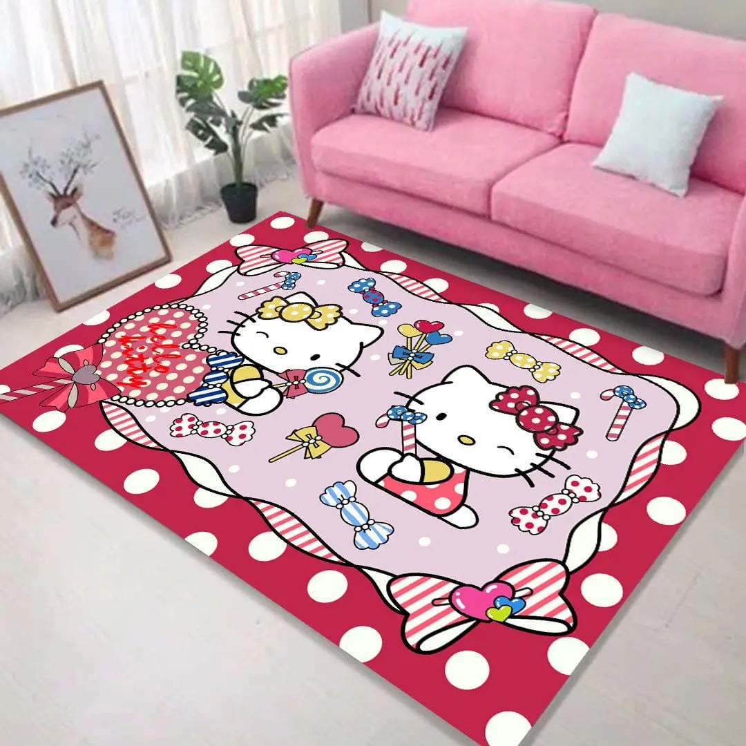 Sanrio Cartoon HelloKitty Plush Carpet Lounge Rug Cute Hello Kitty ...