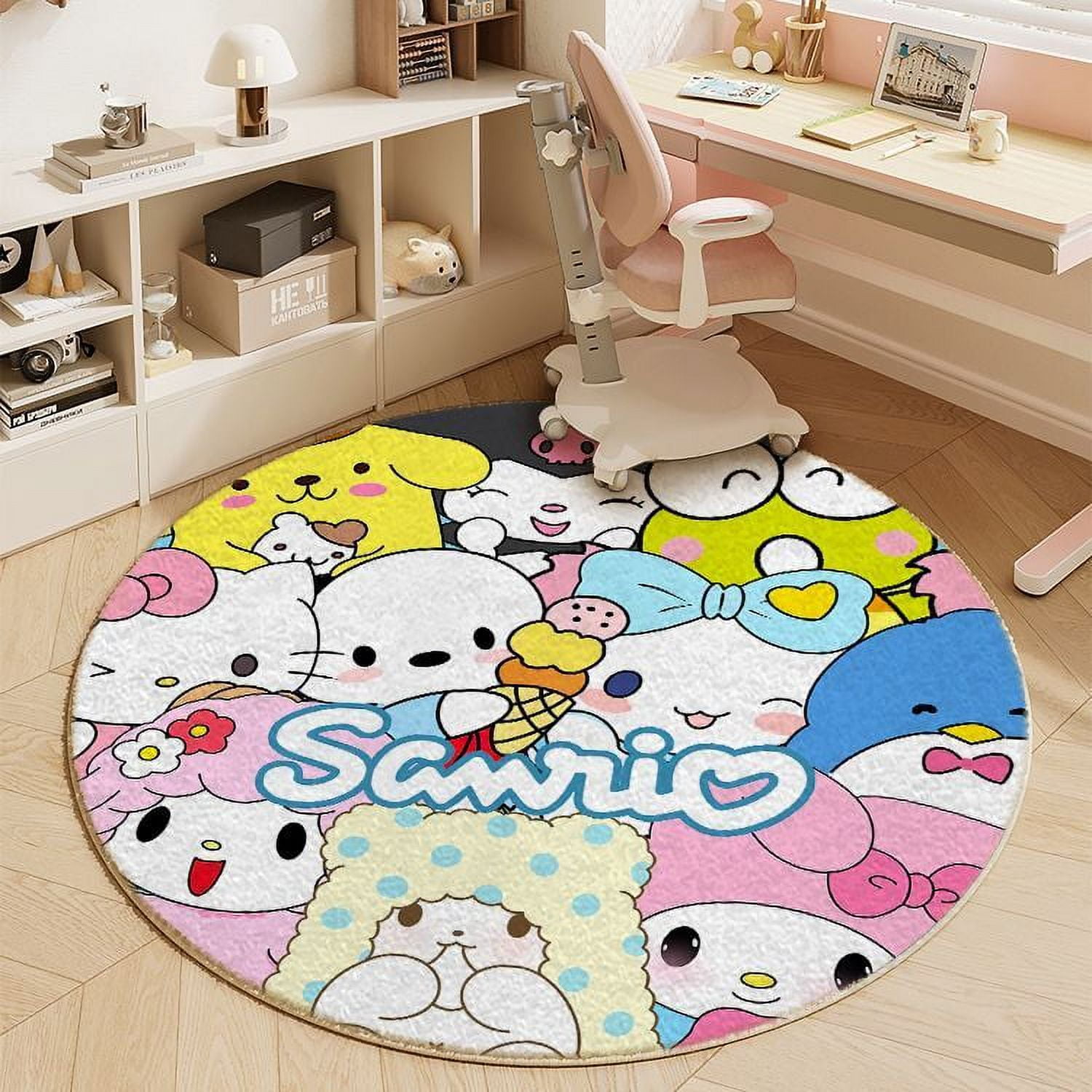 Sanrio Cartoon Kuromi Home Large Area Plush Living Room Kitchen Rug ...
