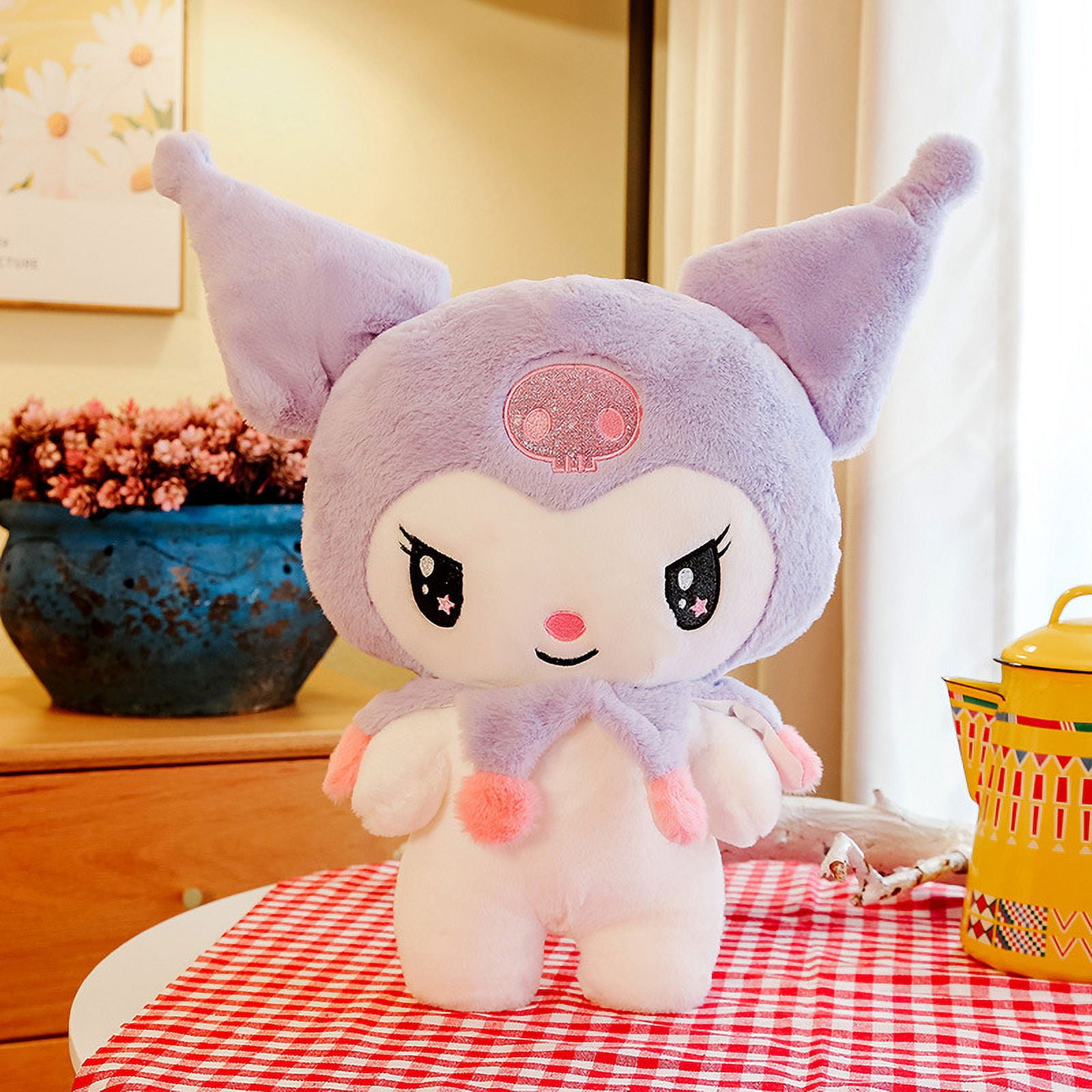 Sanrio Cartoon Kuromi Melody Plush Toy Purple Stuff Standing Doll Girl ...