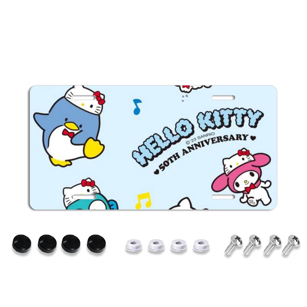 Sanrio Cartoon License Plate Cover Personalized Car License Plate Metal ...