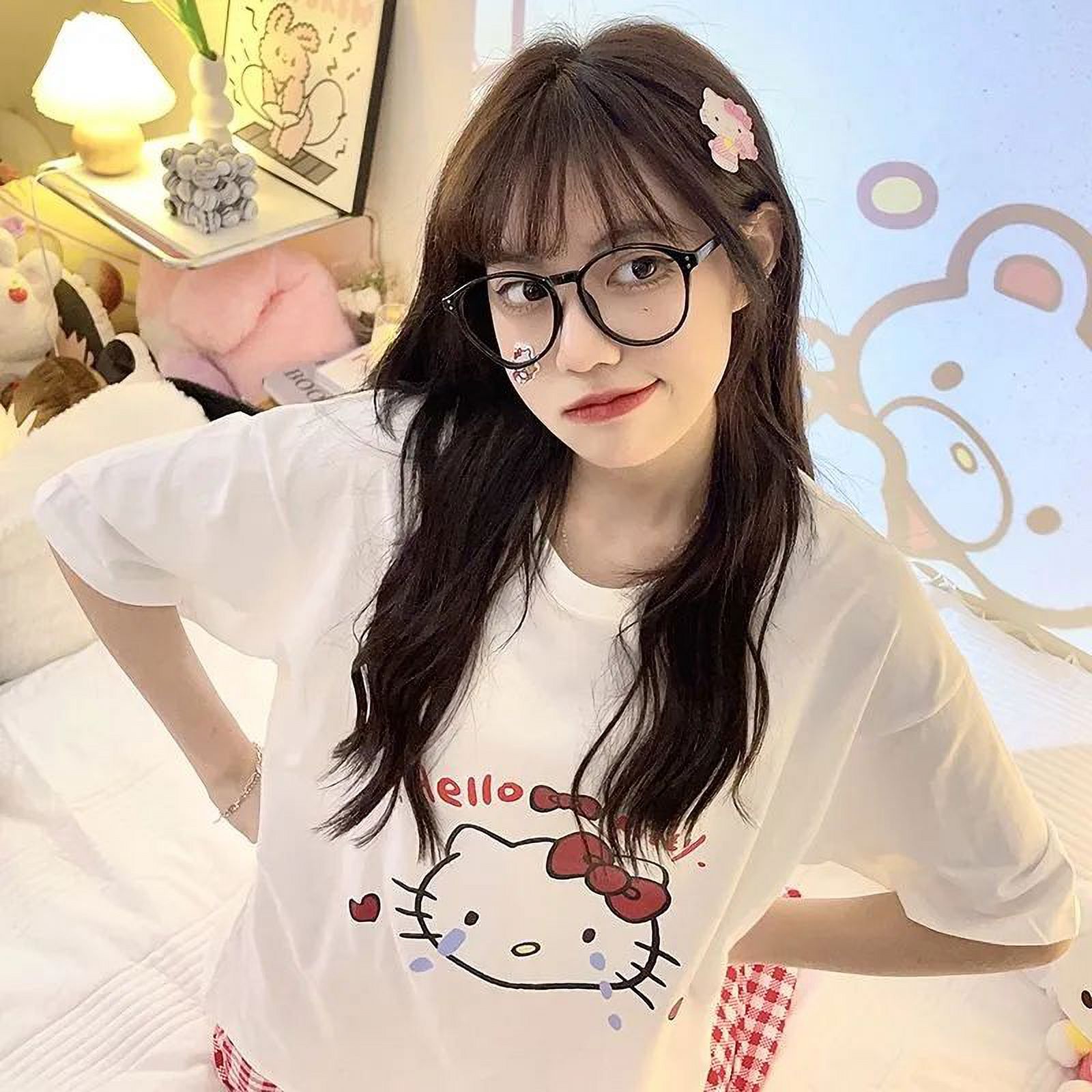 Sanrio Cartoon Pajama Hellokitty Woman Summer New Cute Pacha Dog Short ...